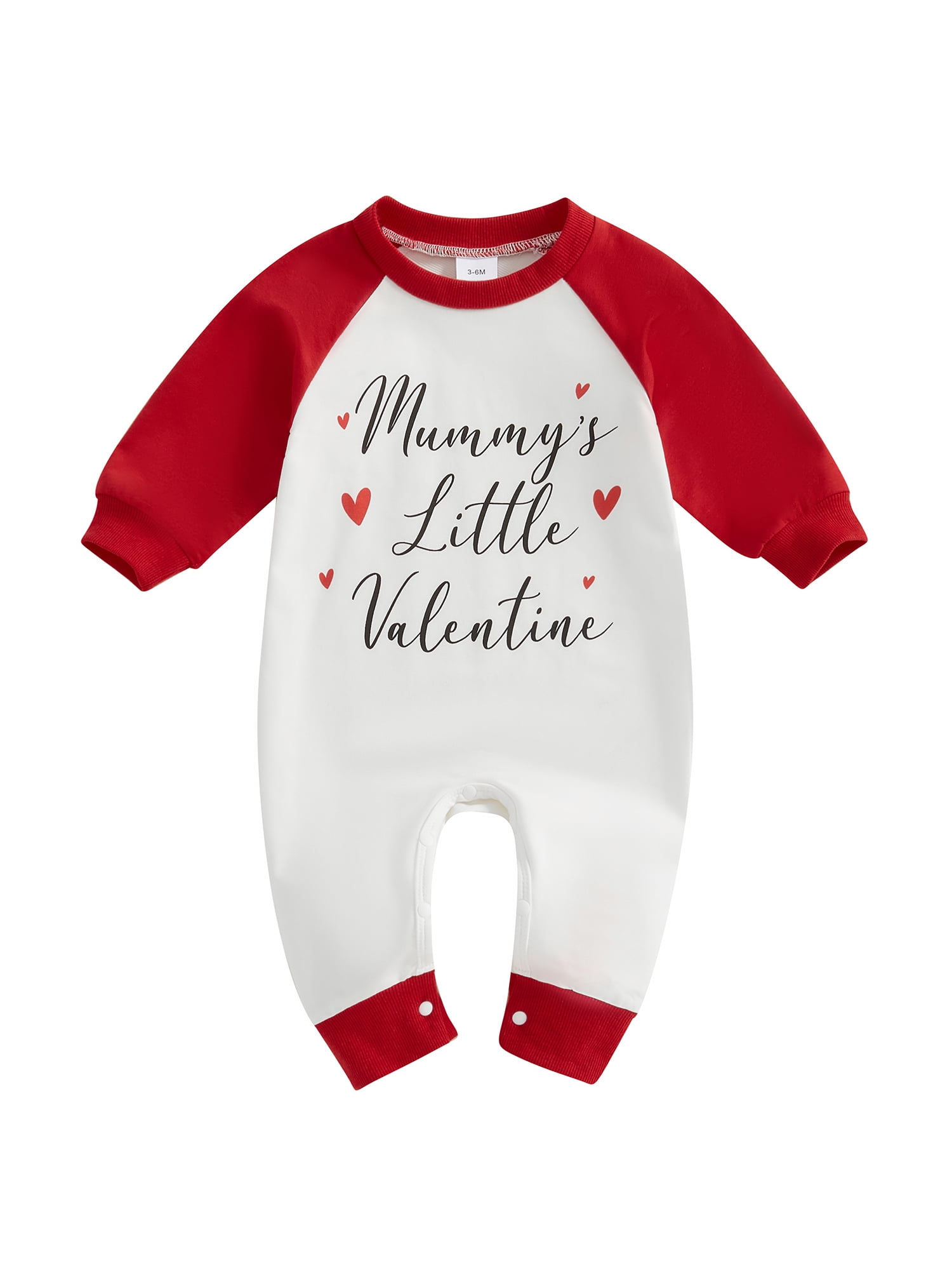 Jkerther Baby Girl Boy My 1st Valentines Day Outfit Heart Letter One Piece Romper Jumpsuit 0 ...
