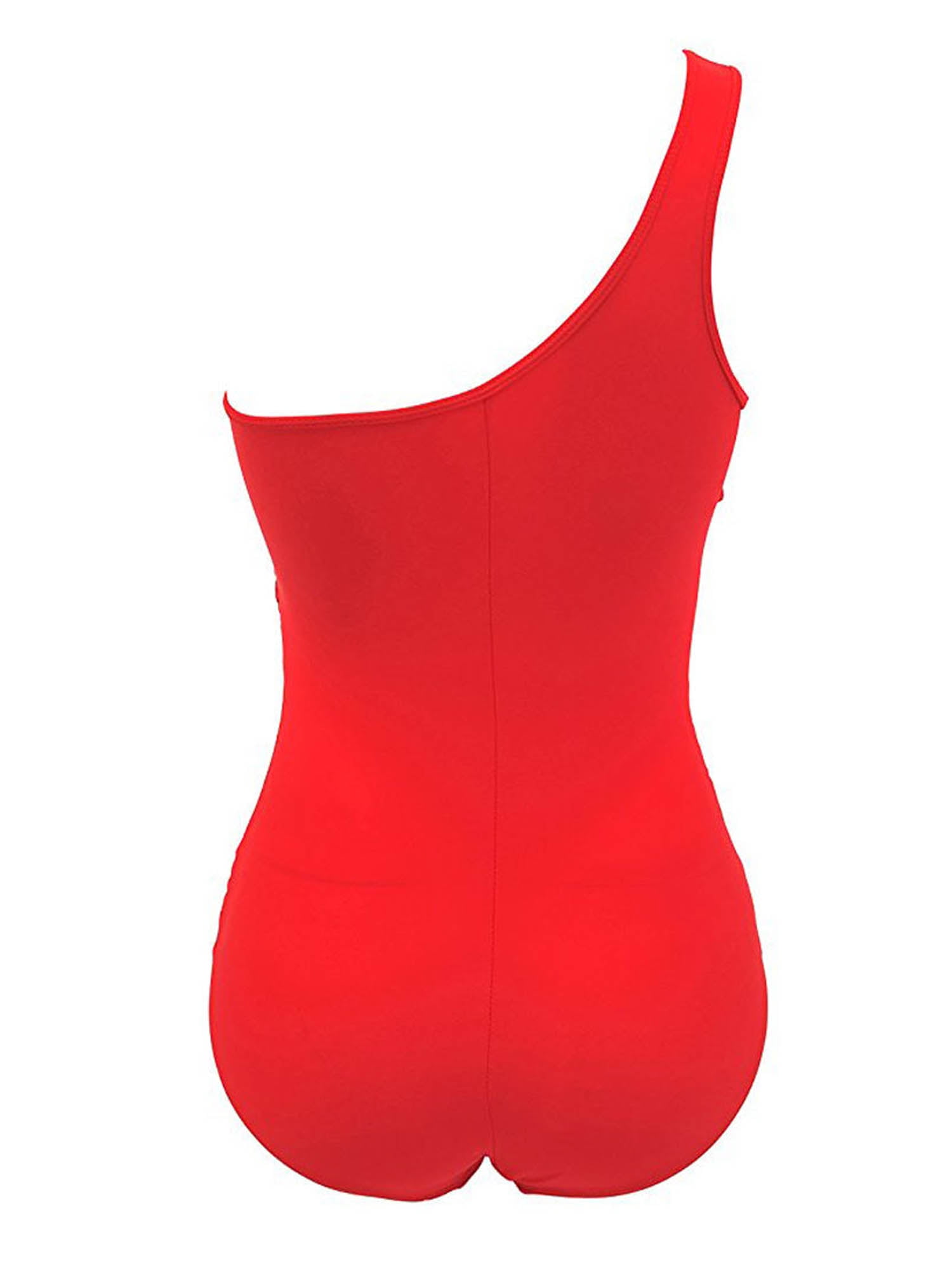 Jkerther Women One Piece Mesh See Swimsuit One Shoulder Off Plus Size ...