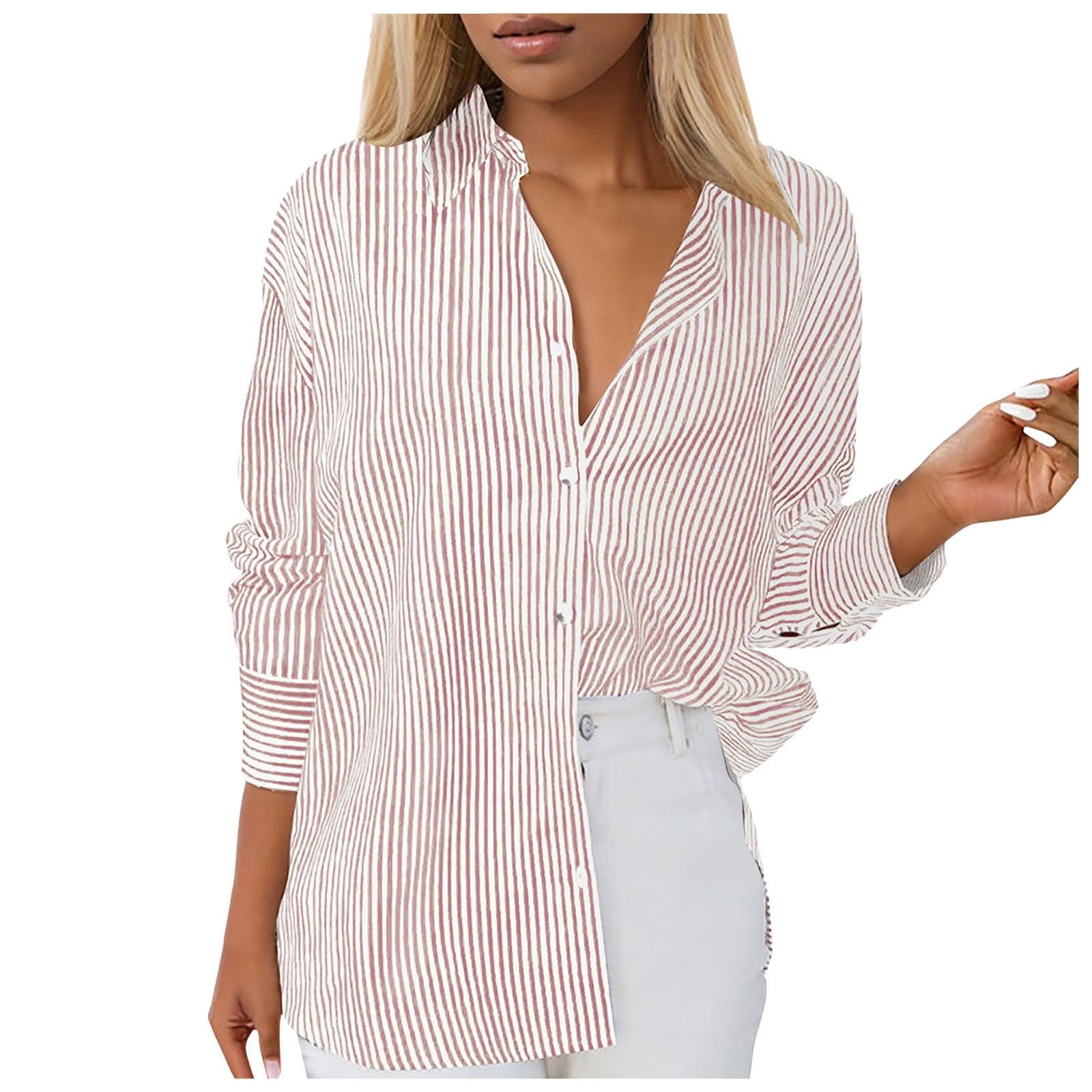 Jkety Button Up Shirt Women Women Oversized Button Down Shirts Office ...