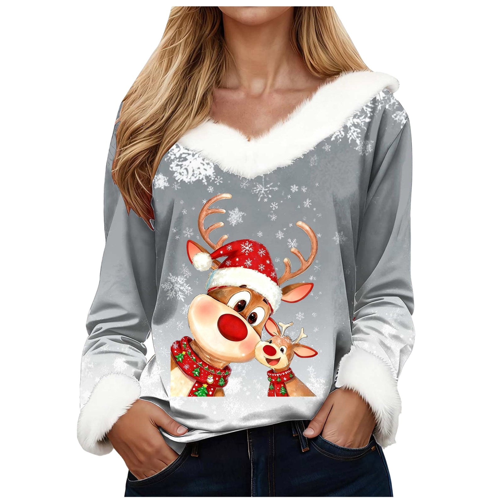 Jkety Tops for Women Womens Christmas Tops,Christmas Sweater for Women ...