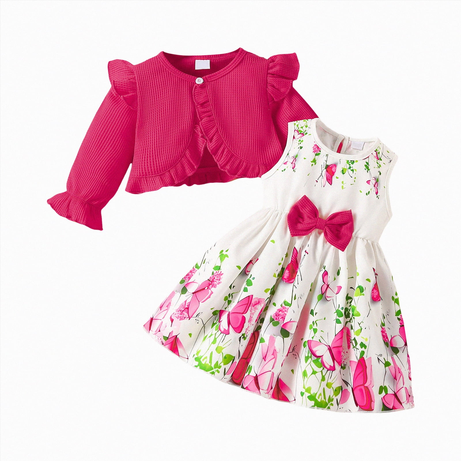 Jkety Kids Girl Clothes Little Girl Outfits Girl Outfit Ruffle Sleeve ...