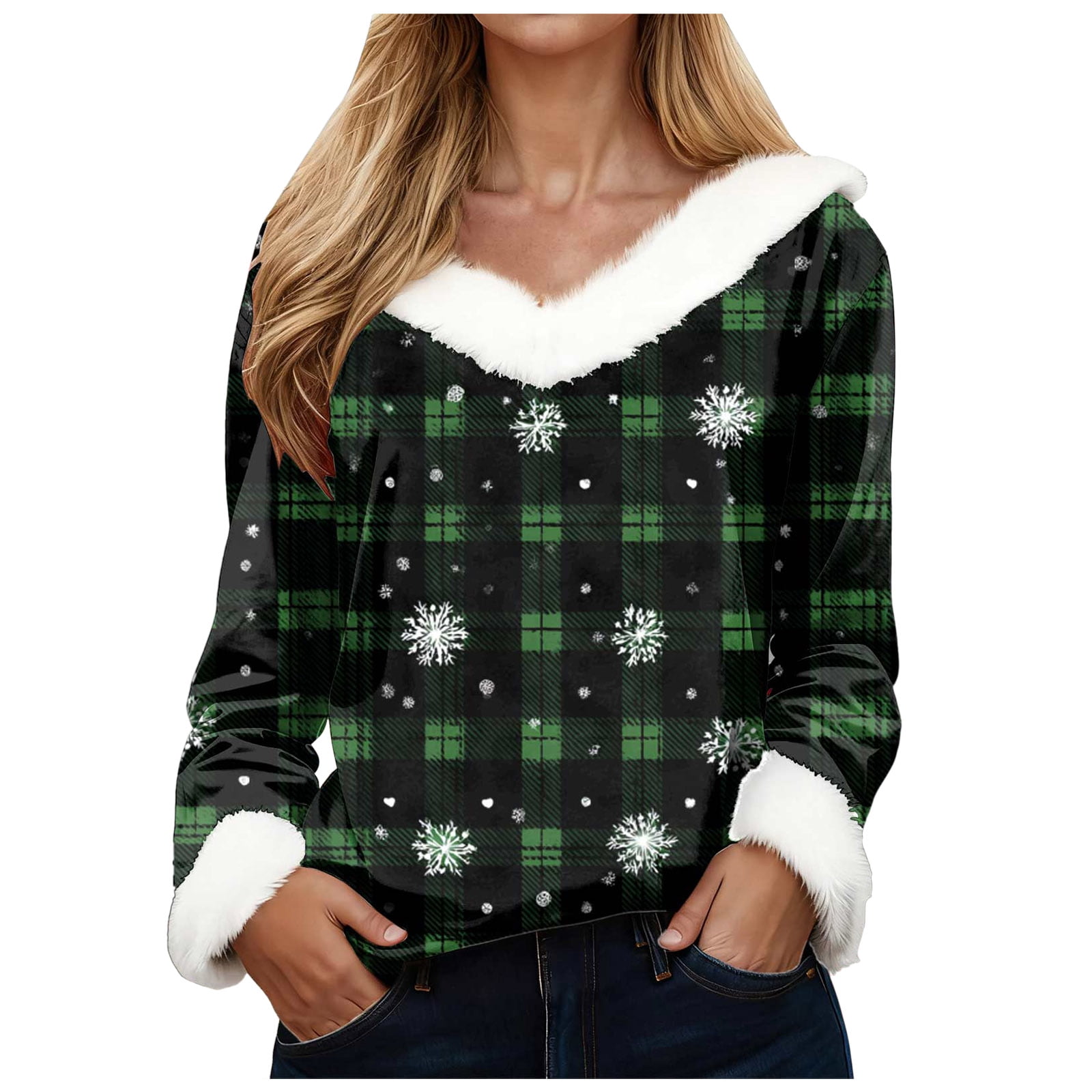 Jkety Santa Sweatshirt Women Womens Christmas Tops,Christmas Sweater ...