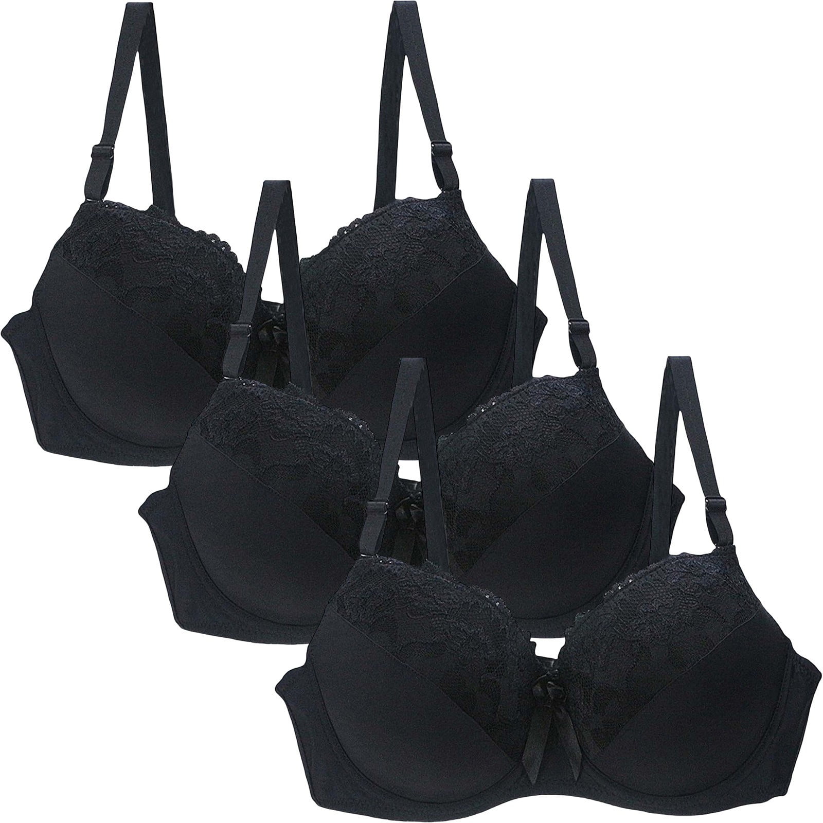 Jkety Women's Beauty Back Smoothing Minimizer Bra, Minimizes Bust Minimizer Bras for Women Black ...