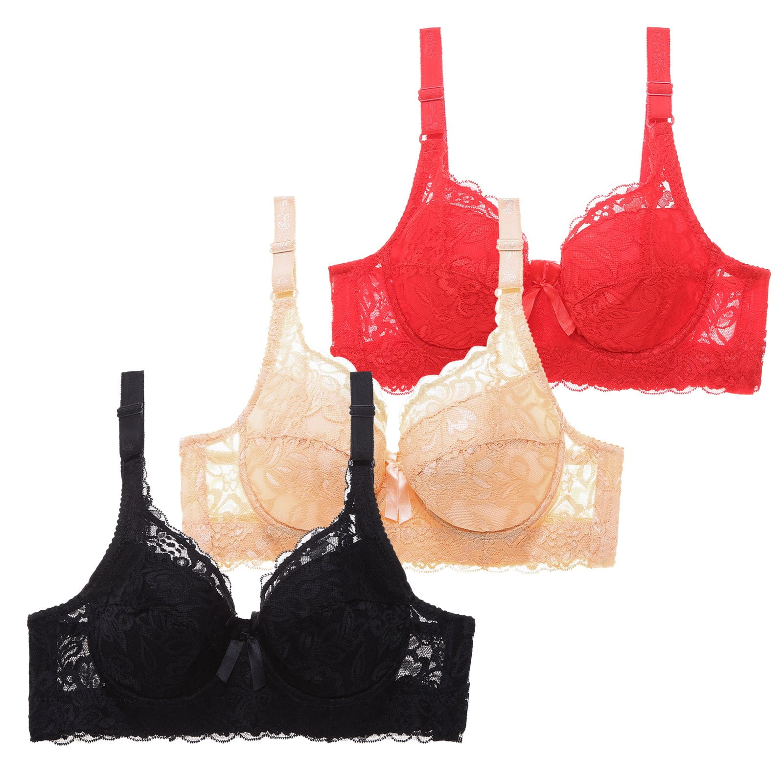 Jkety Women's Comfort Revolution Full Coverage Wirefree Bra Bras for ...