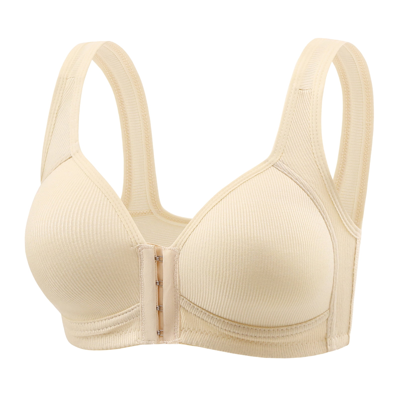 Jkety Women's Double Support Wireless, Lace Bra with Stay-in-Place ...