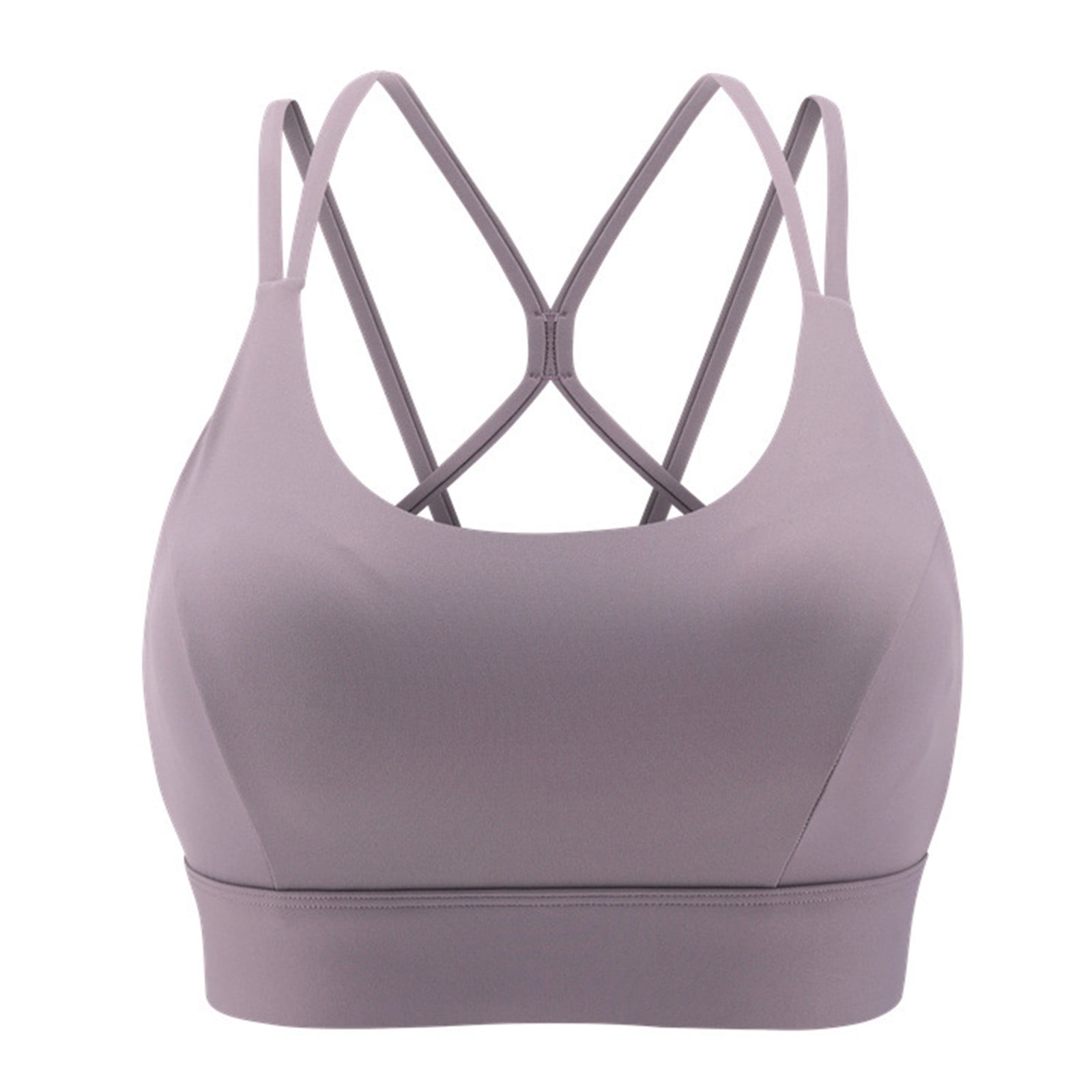 Jkety Womens Sports Bra - Padded Racerback Low Impact Spaghetti Thin ...