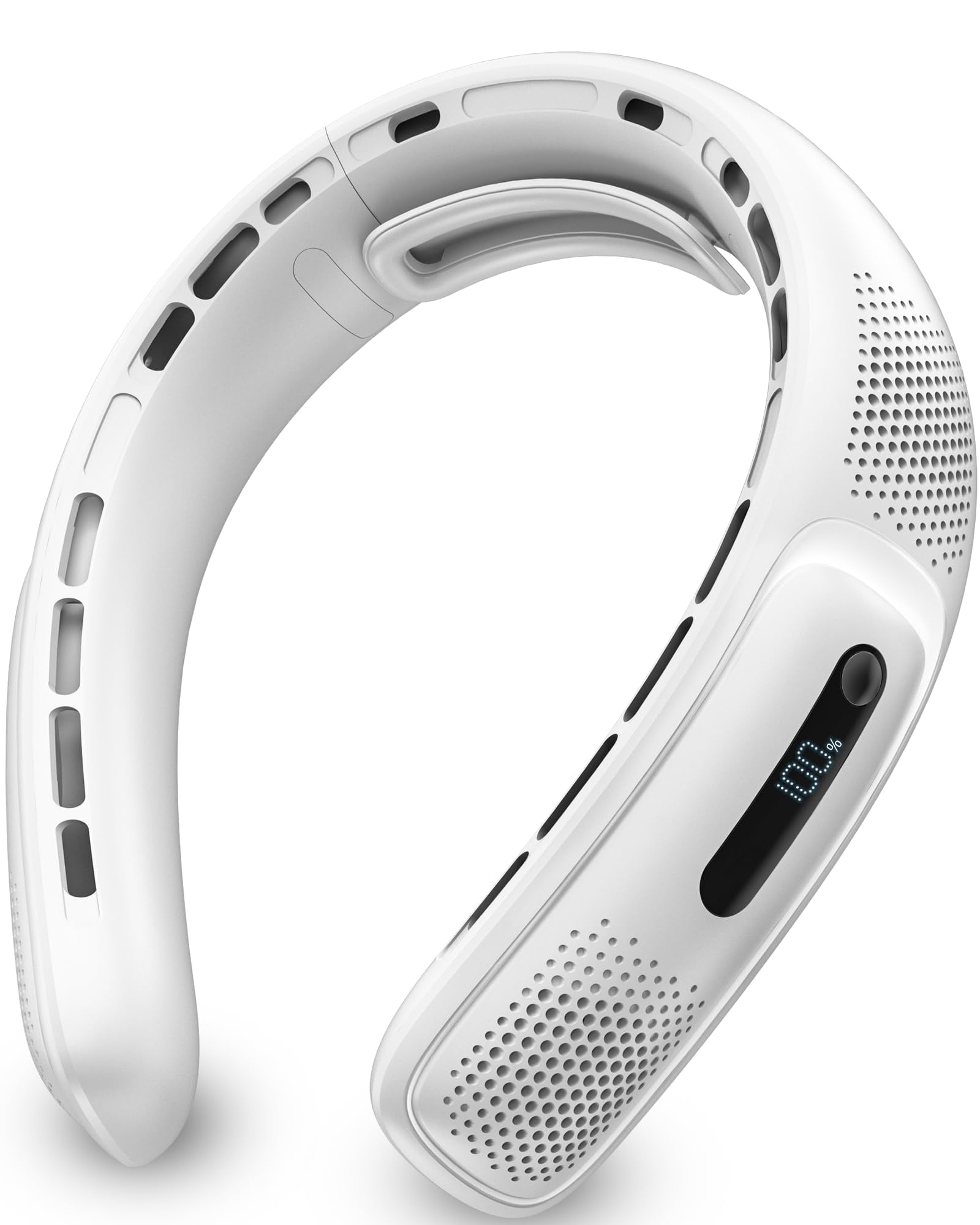 Jkjoy Portable Neck Fan with LED Display,Hands Free Bladeless Fan,4000mAh Battery Operated ...