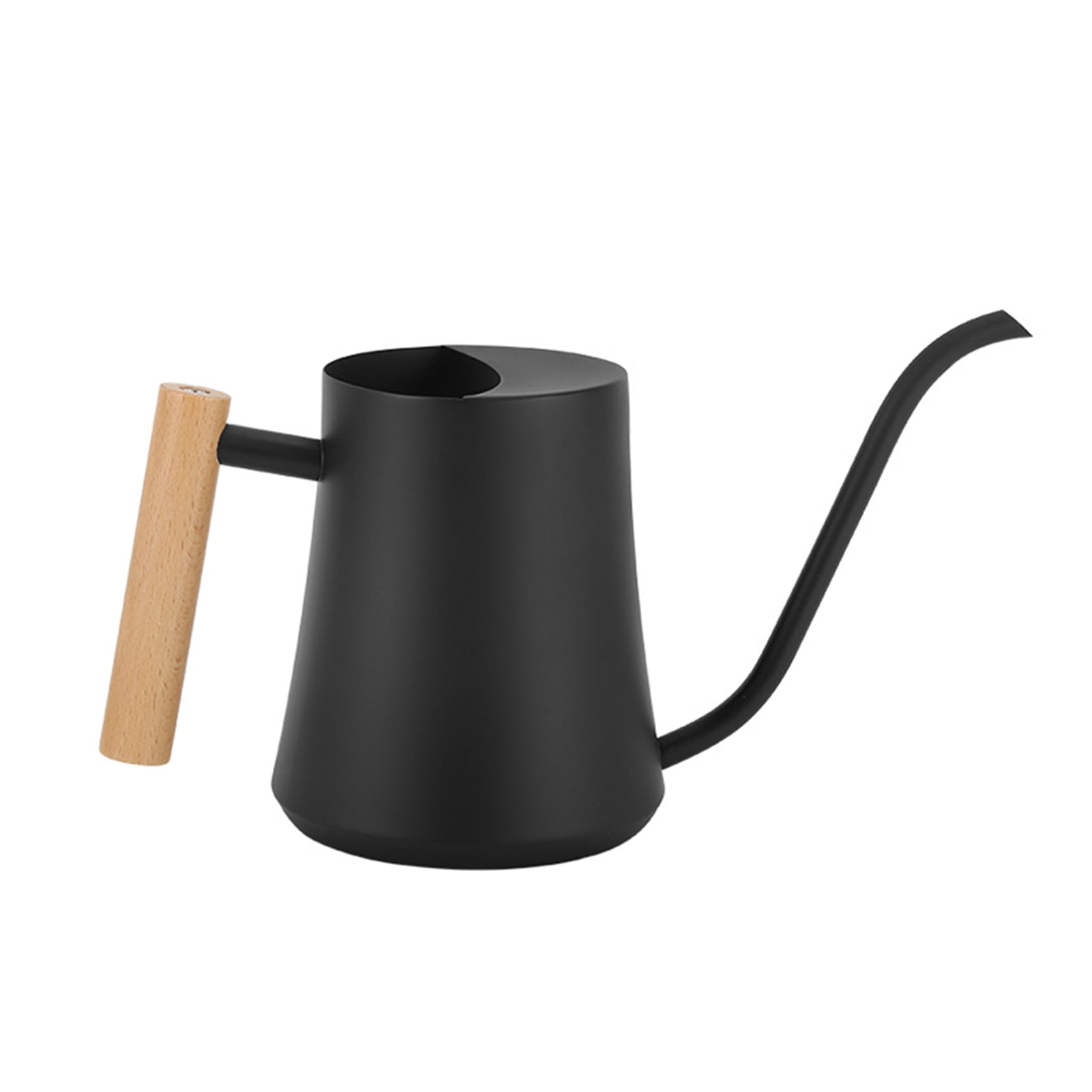 Jkung 1000ml Wide Bottom Watering Can with Wooden Handle Long Spout ...