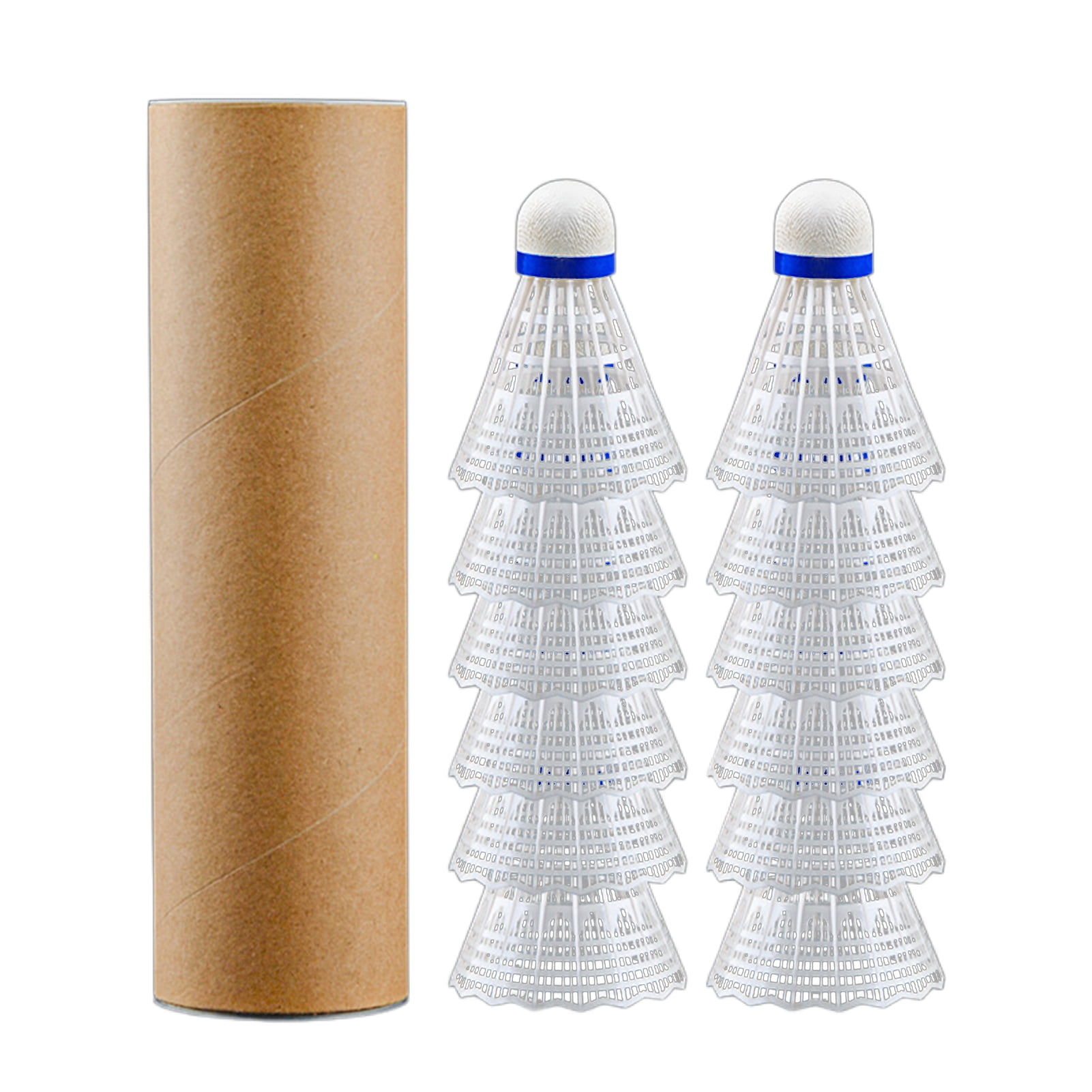 Jkung 12 Pack Badminton Shuttlecocks Nylon Feather Shuttlecocks Outdoor ...