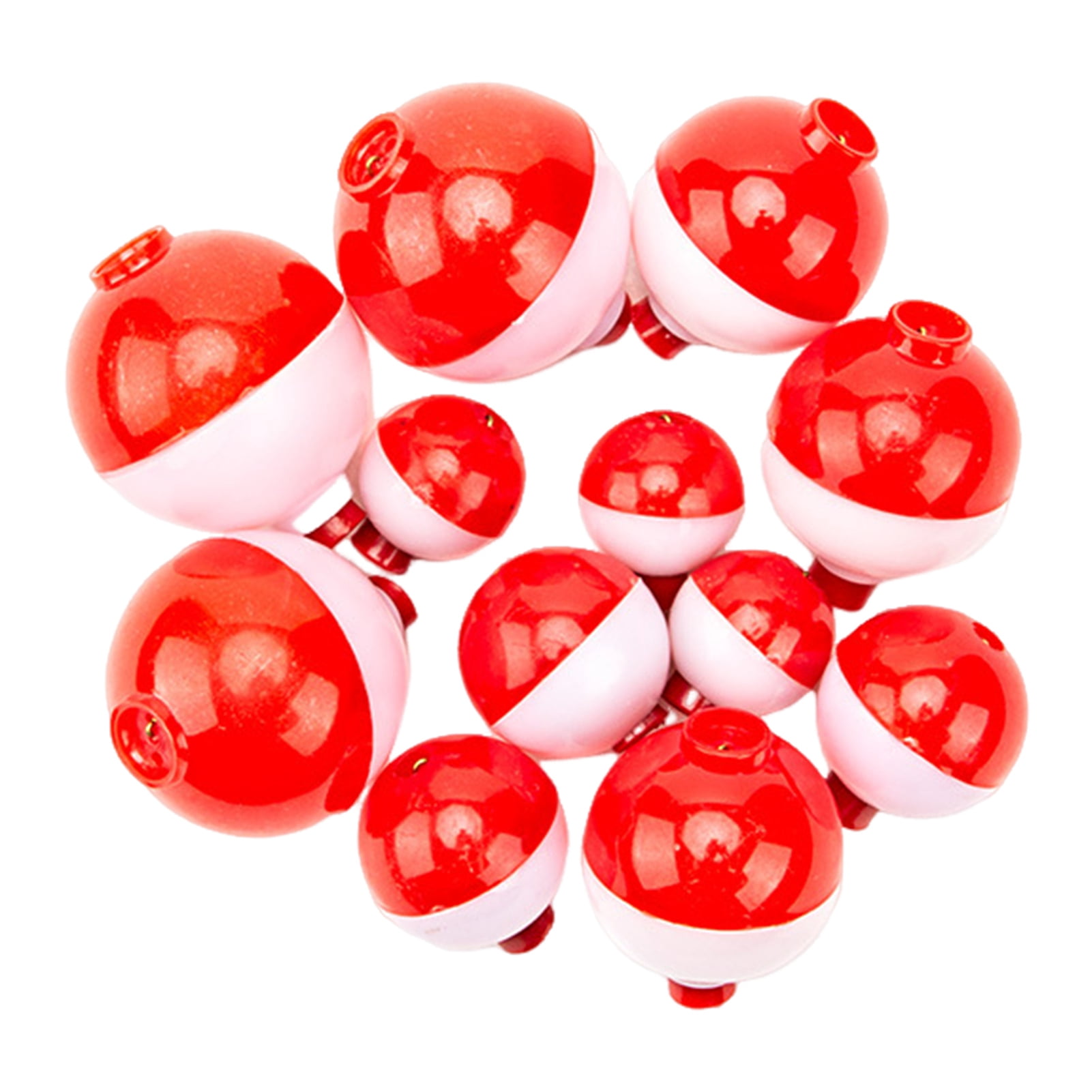 Jkung 12Pcs Round Fishing Floats Mixed Sizes Lightweight High ...