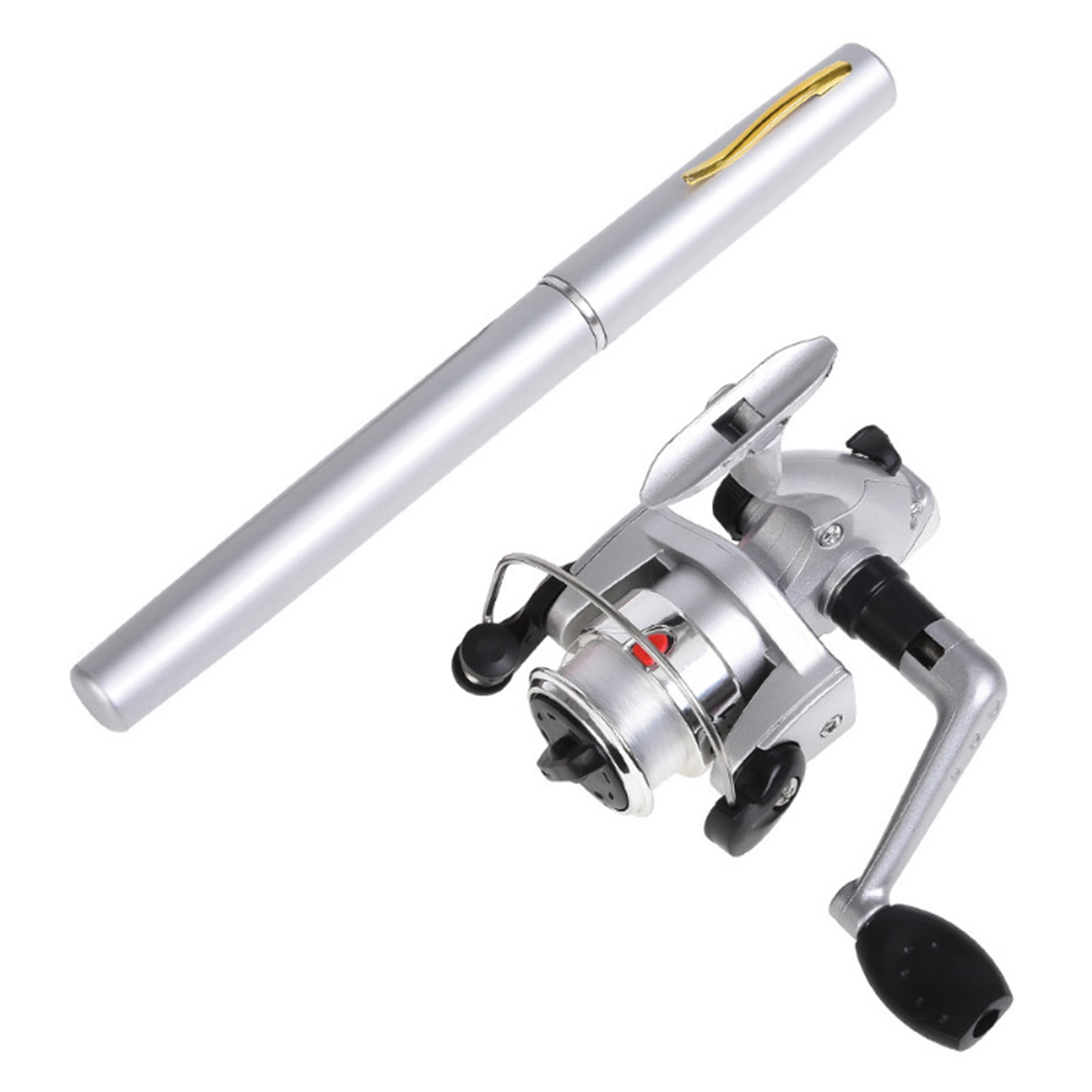 Jkung 1M Pen Fishing Rod with Spinning Reel Heavy Duty Mini Pocket ...