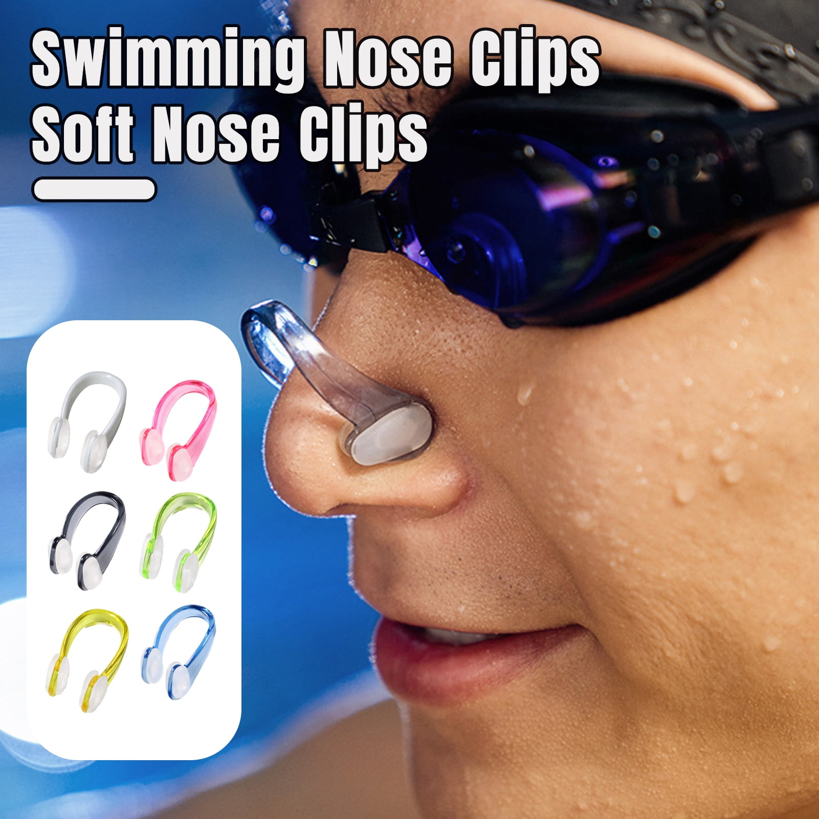 Jkung 2/6Pcs Swimming Nose Clips Waterproof Reusable Silica Gel Surfing ...