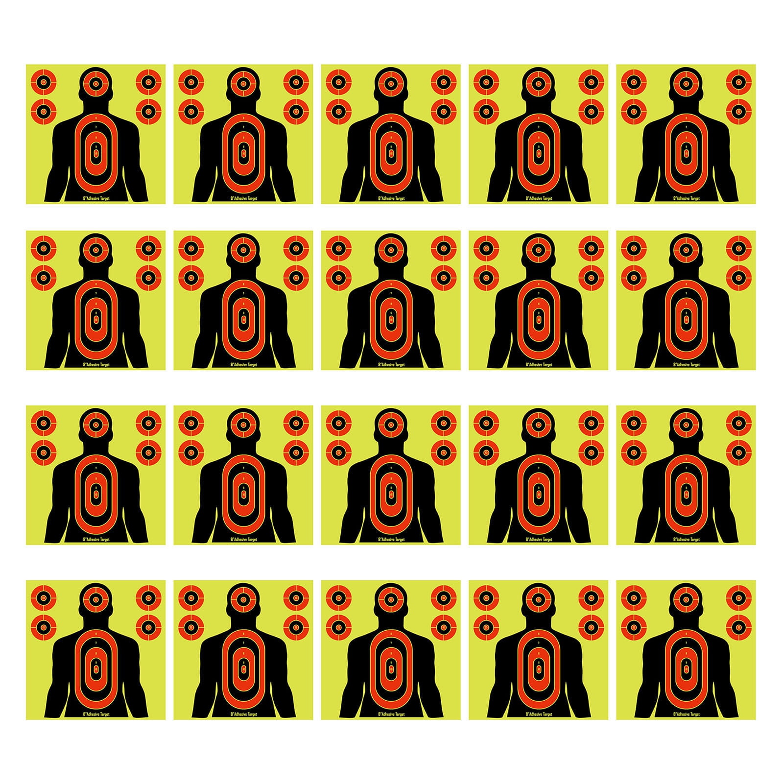 Jkung 20 Sheets 8-Inch Target Paper Self-Adhesive Highly Visible Indoor ...