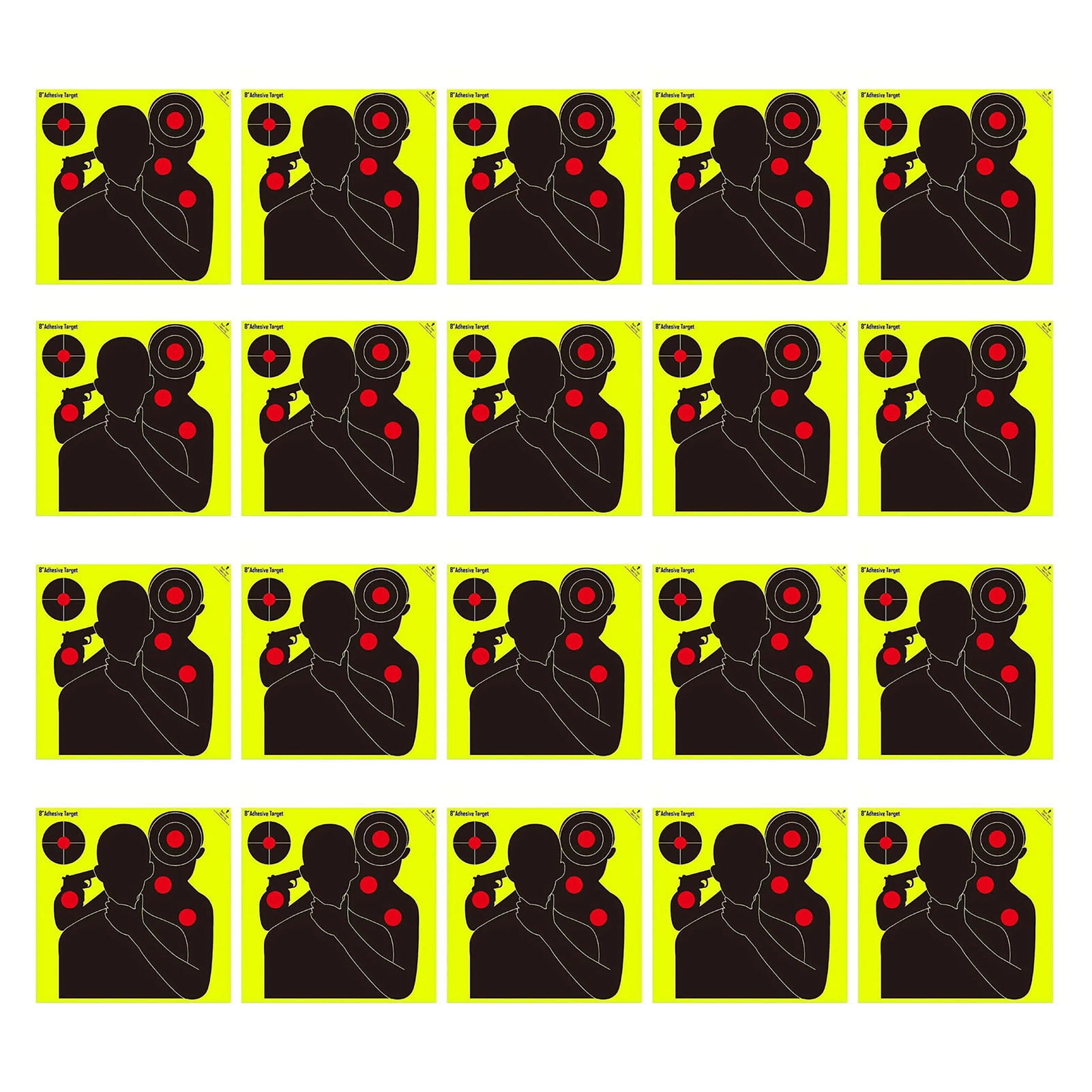 Jkung 20 Sheets 8-Inch Target Paper Self-Adhesive Highly Visible Indoor ...