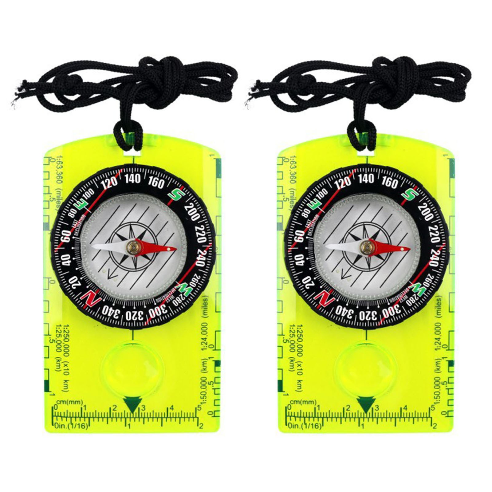 Jkung 2Pcs Orienteering Compass Easy to Read Waterproof Compact Size ...