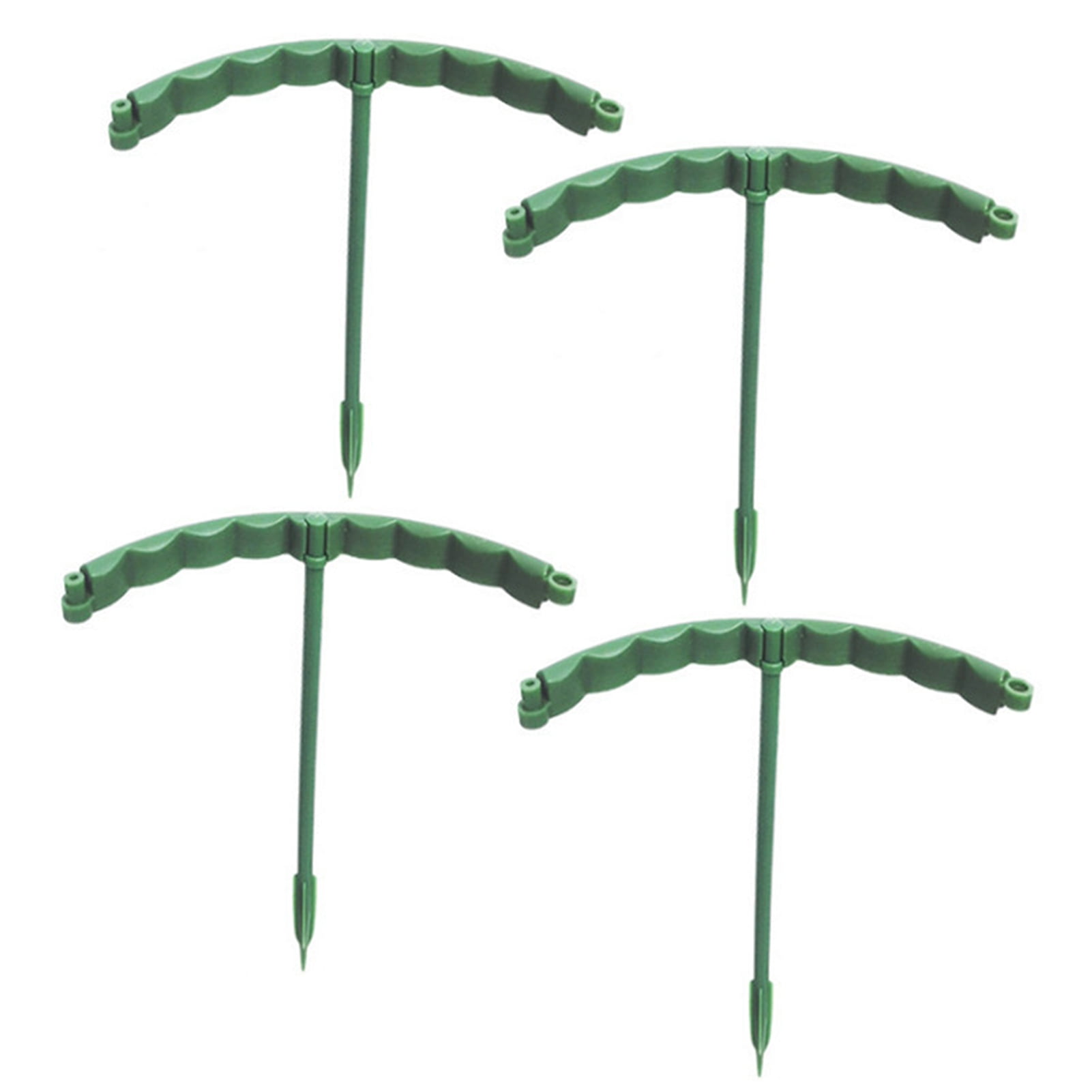 Jkung 4/8PCS Half-Round Plant Stakes, Plastic Support Rings for ...