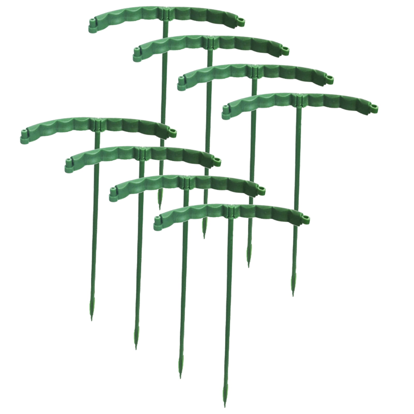 Jkung 4/8PCS Half-Round Plant Stakes, Plastic Support Rings for ...