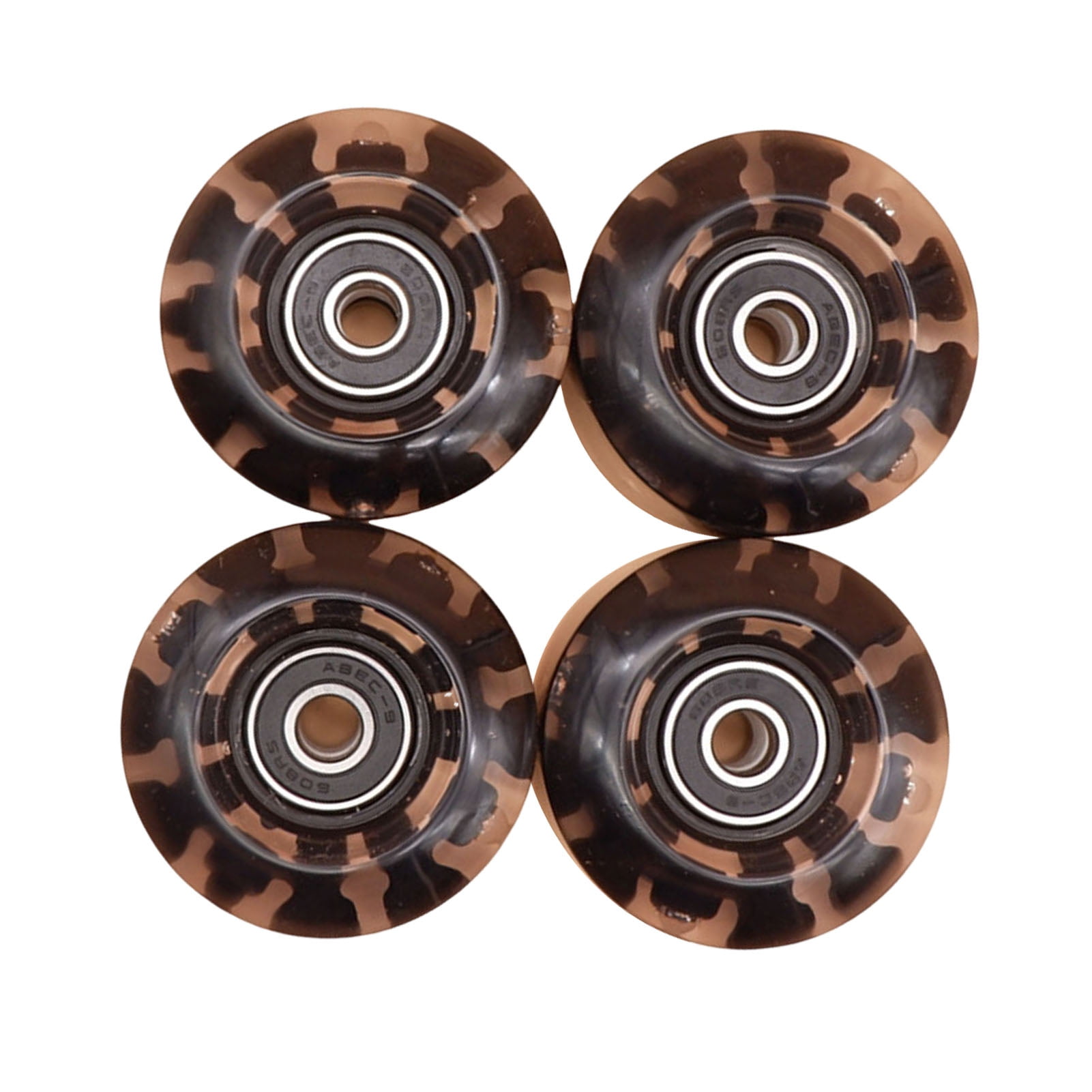 Jkung 4 Pack Roller Skate Wheels Quad Light Up Skateboard Wheels with ...