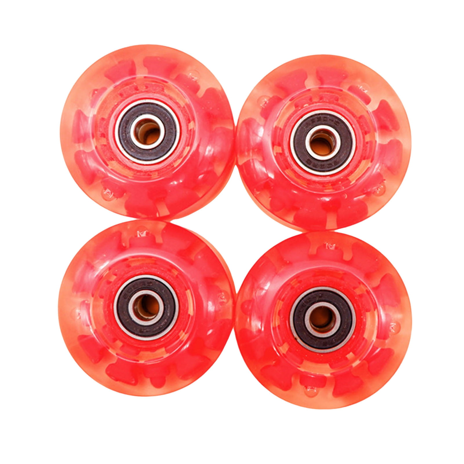Jkung 4 Pack Roller Skate Wheels Quad Light Up Skateboard Wheels with ...