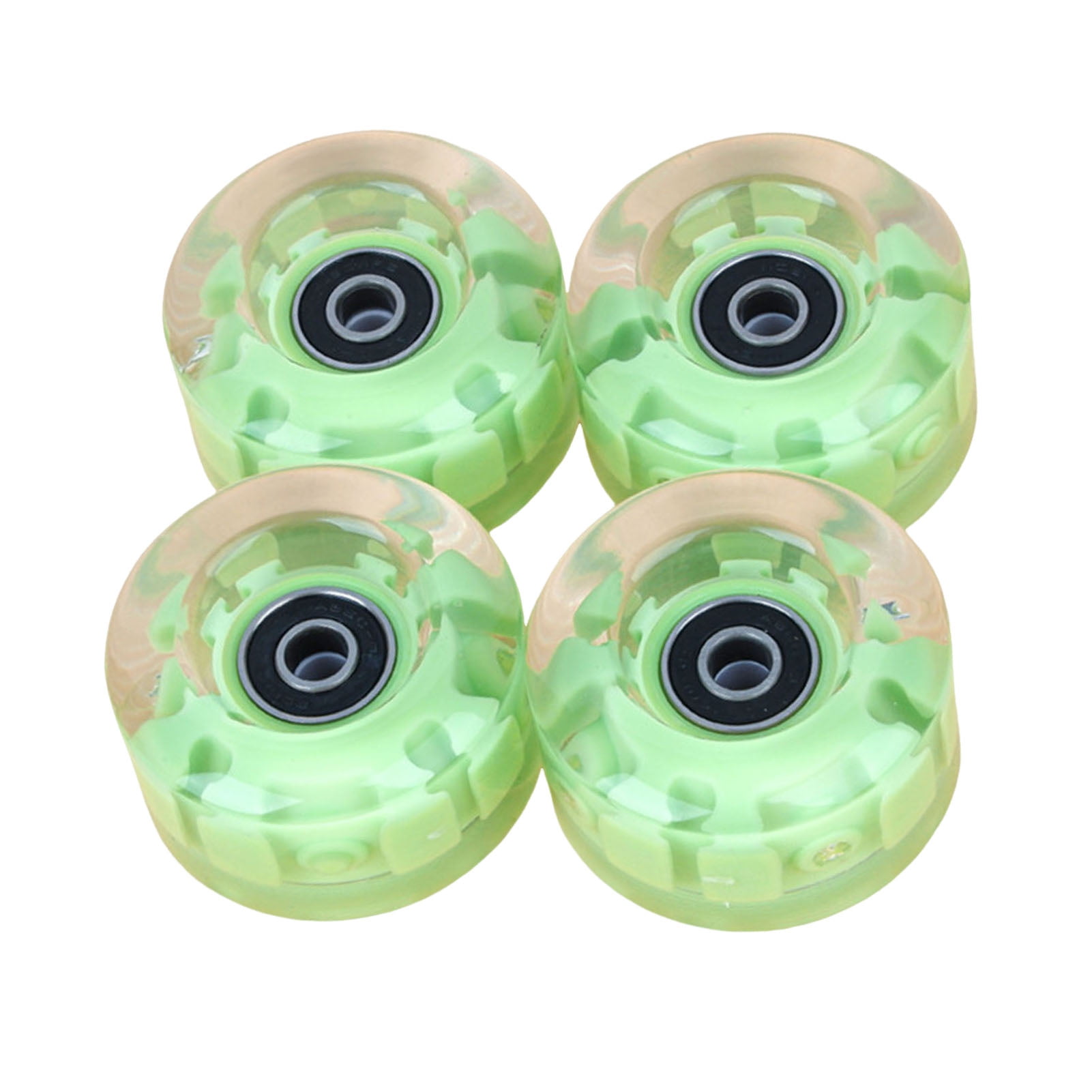 Jkung 4 Pack Roller Skate Wheels Quad Light Up Skateboard Wheels with ...