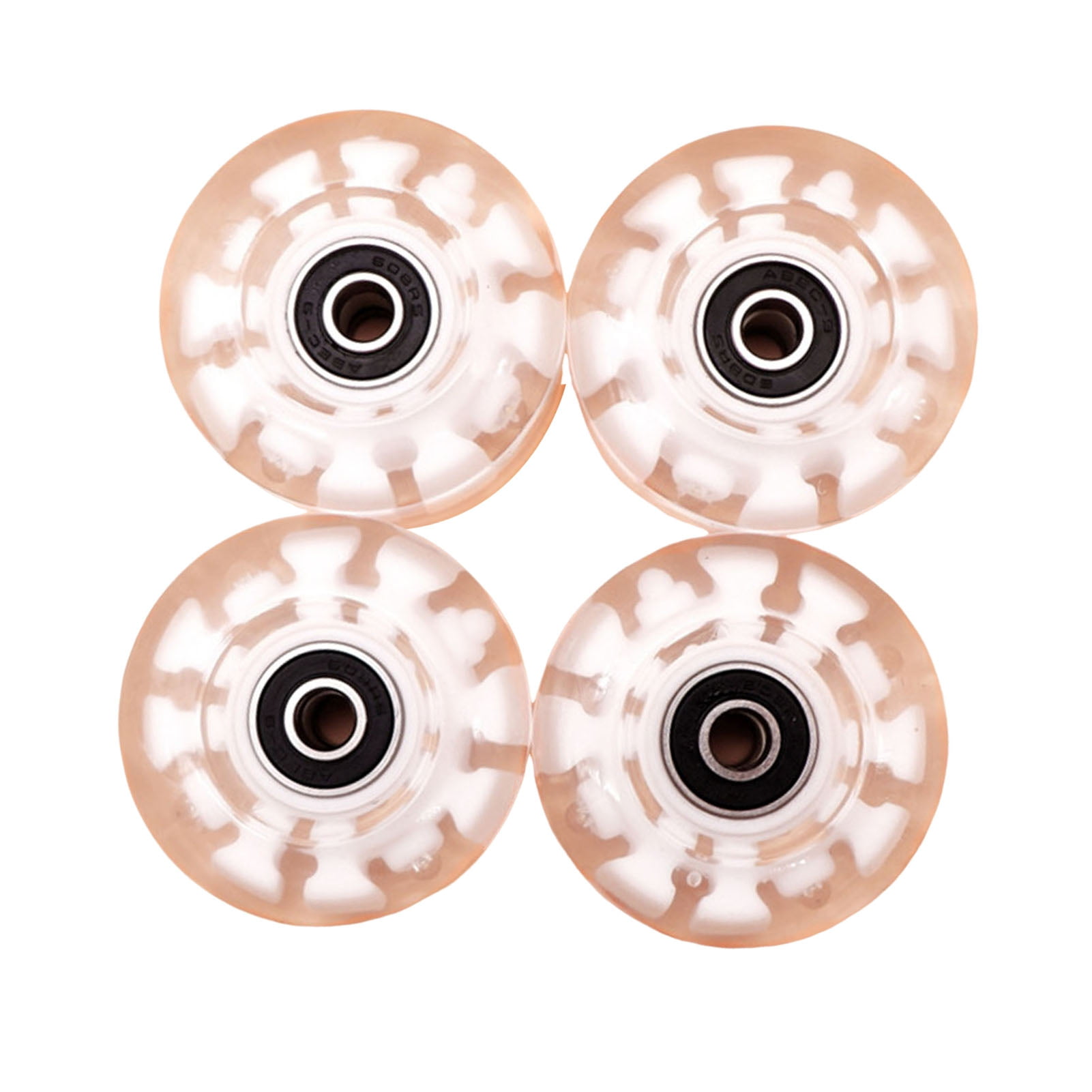Jkung 4 Pack Roller Skate Wheels Quad Light Up Skateboard Wheels with ...