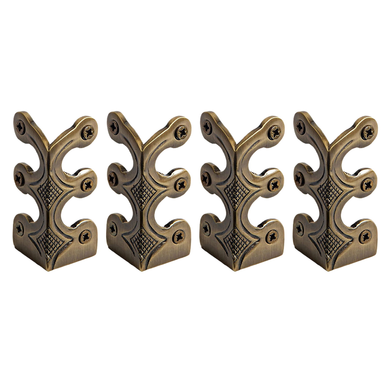Jkung 4 Pcs Corner Protectors Vintage Style Solid Brass Baseboard ...