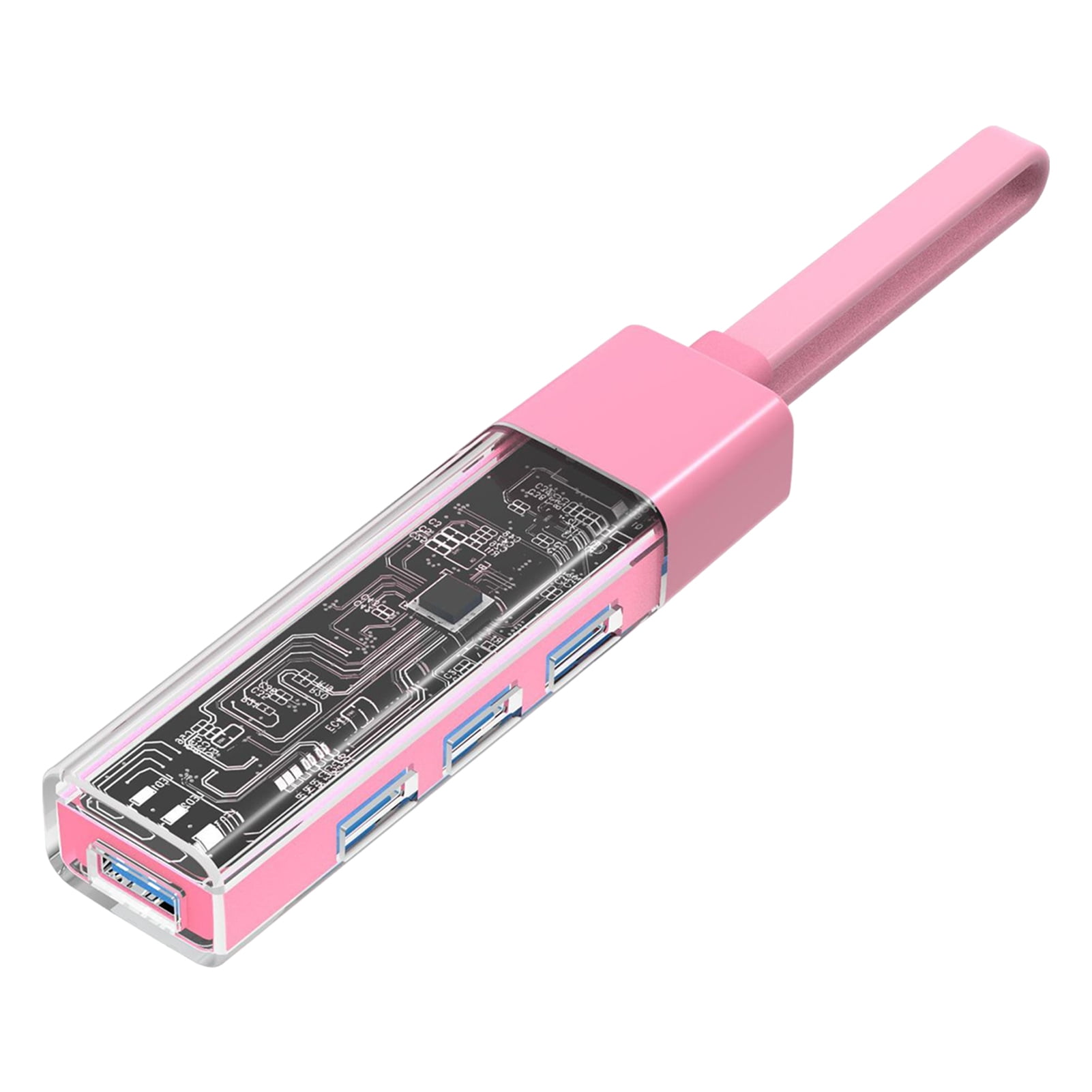 Jkung 4-in-1 Hub Docking Station Transparent Shell Design 4 Ports ...