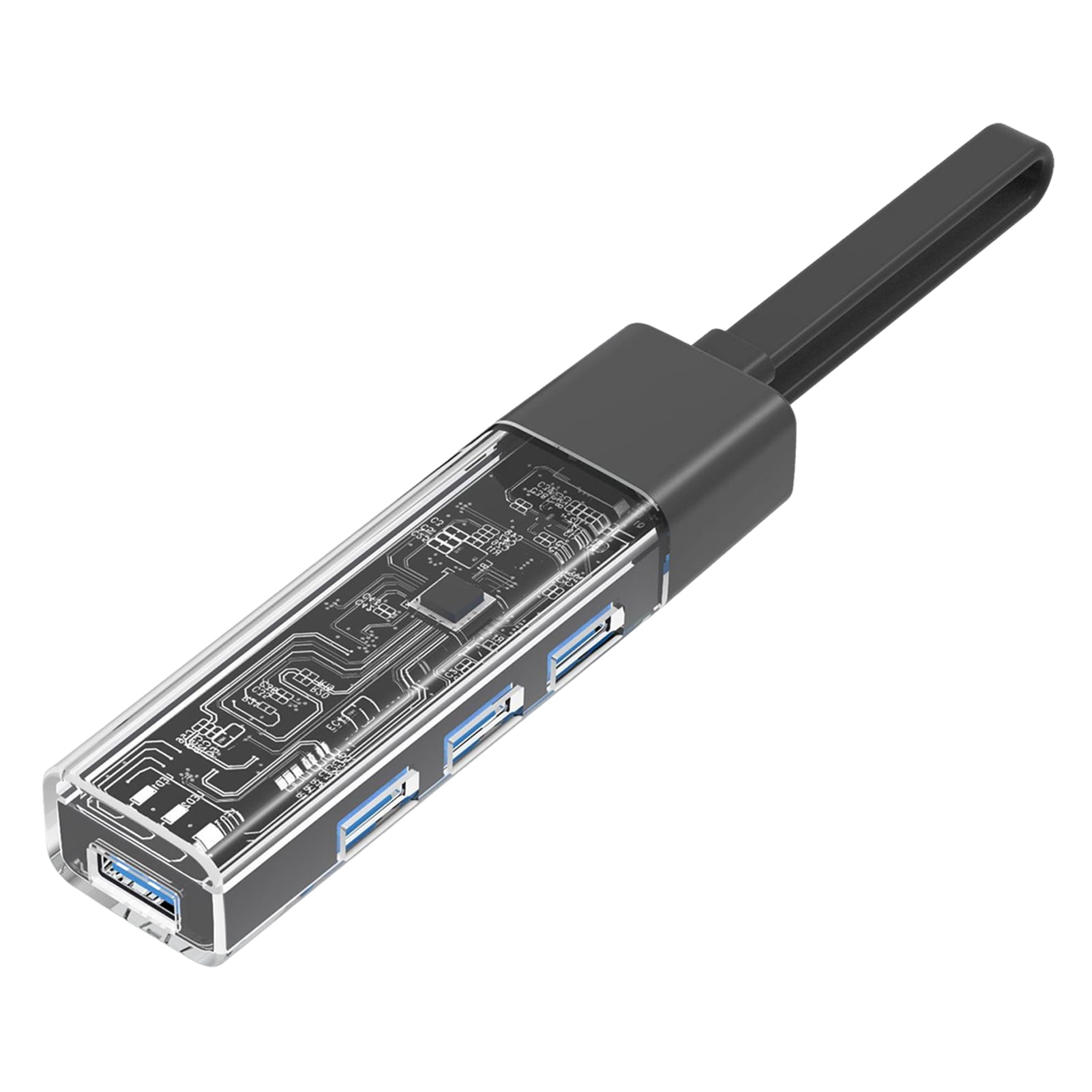 Jkung 4-in-1 Hub Docking Station Transparent Shell Design 4 Ports ...