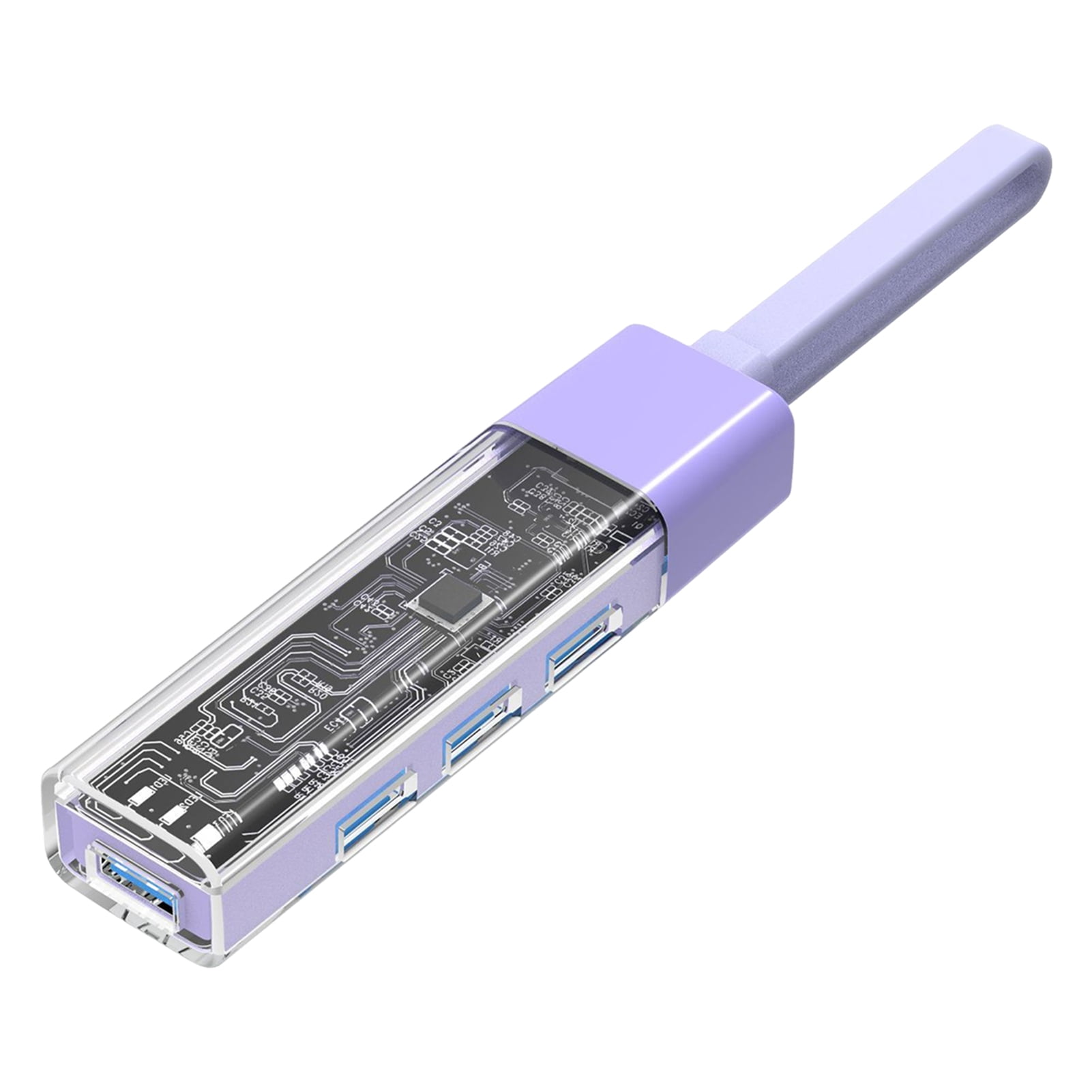 Jkung 4-in-1 Hub Docking Station Transparent Shell Design 4 Ports Compact Size Dual-Head USB-C ...