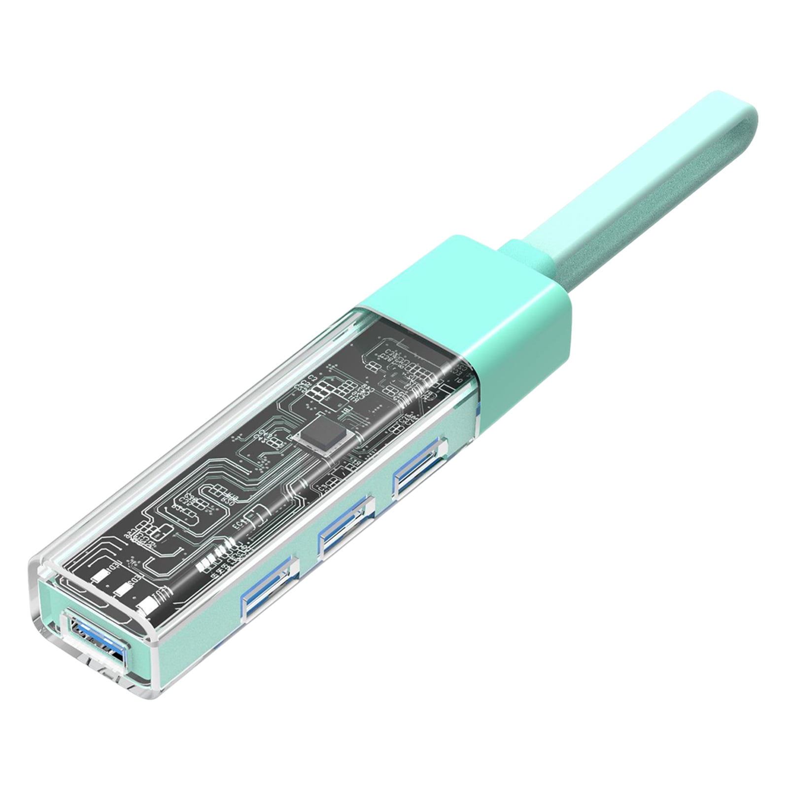 Jkung 4-in-1 Hub Docking Station Transparent Shell Design 4 Ports ...