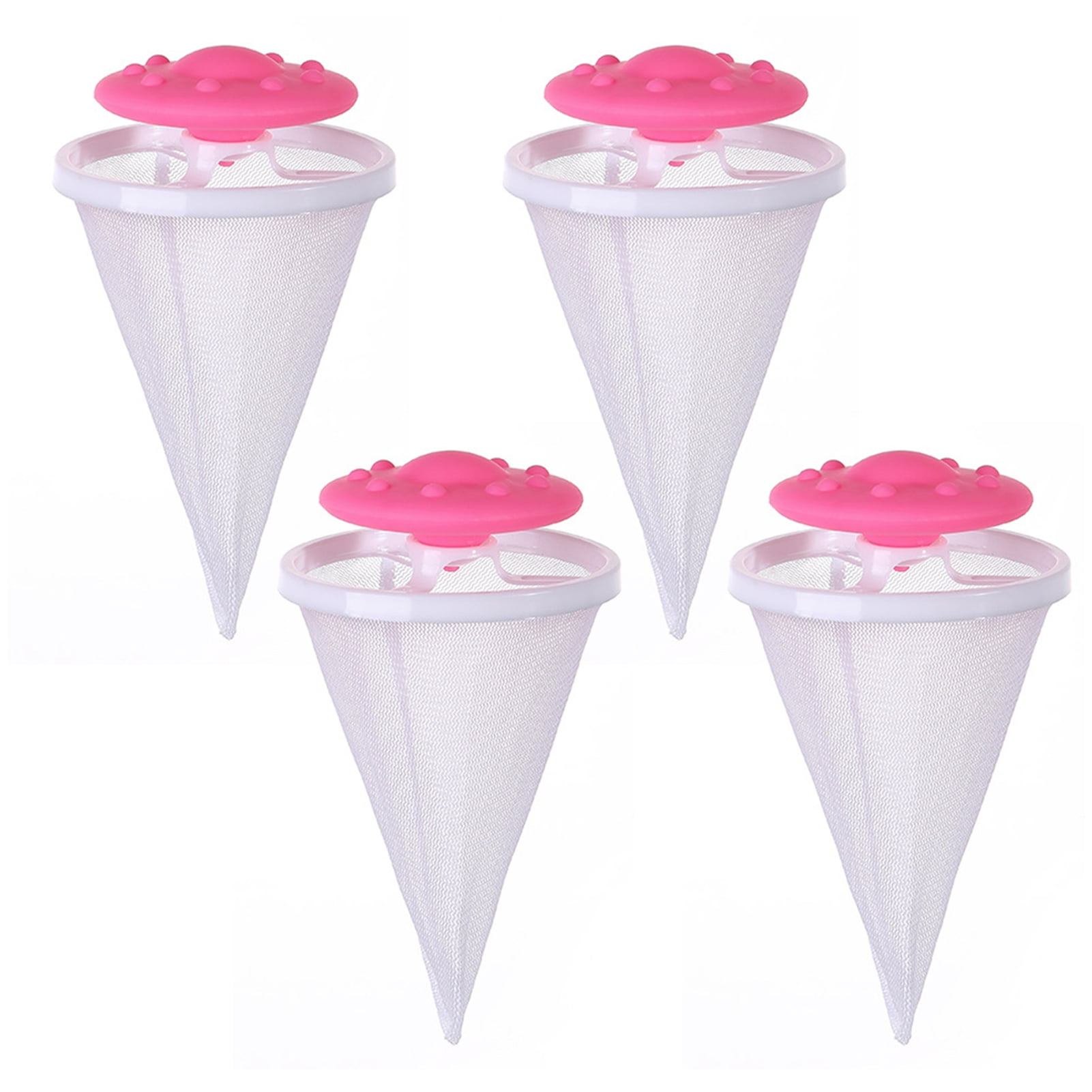 Jkung 4Pcs Hair Catcher Floating Mesh Washing Machine Hair Removal Mesh ...