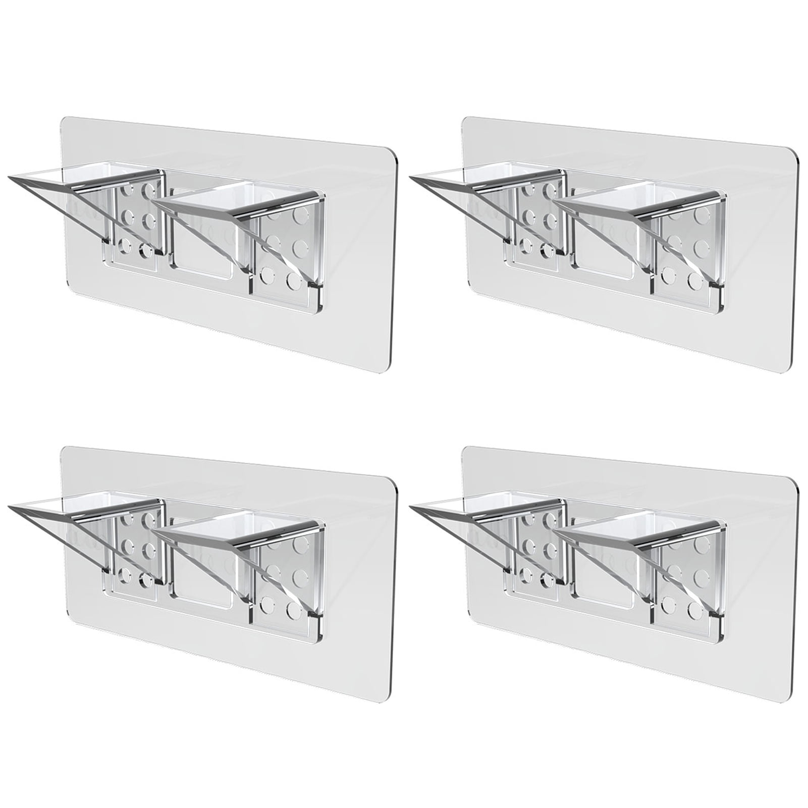 Jkung 4Pcs Self Adhesive Shelf Support Punch Free Shelf Pegs Strong ...