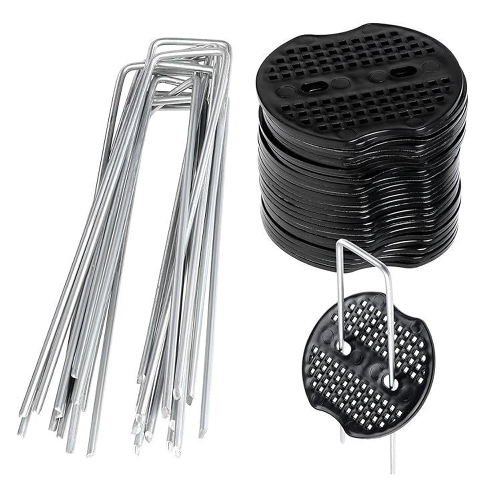 Jkung 50 Pcs Garden Stakes with 50 Pcs Gaskets Galvanized Steel ...