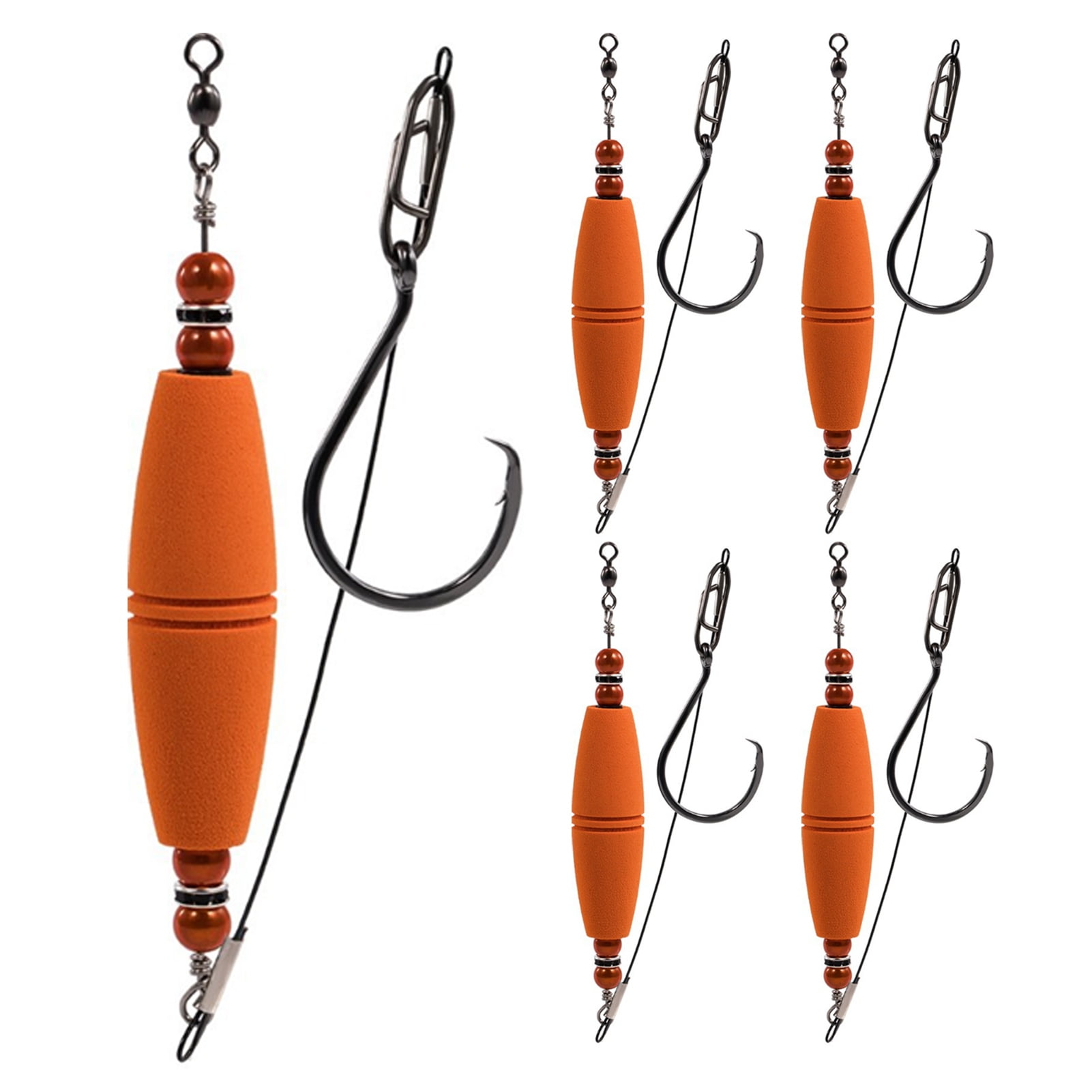 Jkung 5Pcs Catfish Float Rig Kit with Sharp Hook Crane Swivel Coated ...