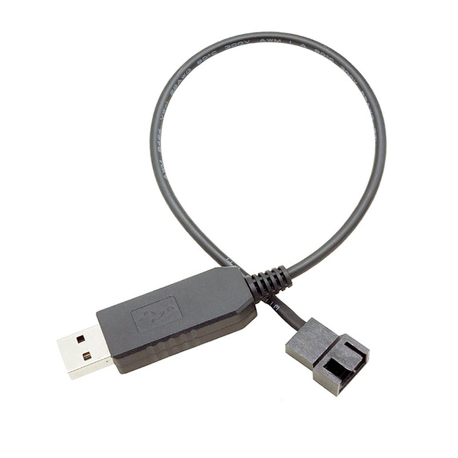 Jkung Adapter Cable USB To 4Pin Fan Booster Cord Chassis Fan Cable USB ...