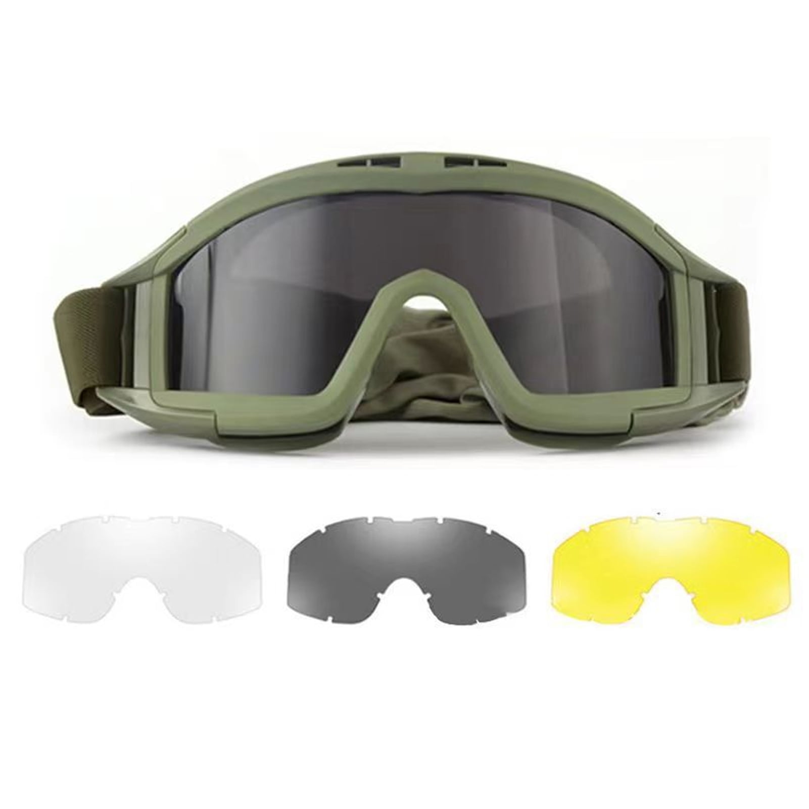 Jkung Airsoft Goggles Desert Locust Goggles Anti Fog Safety Glasses ...