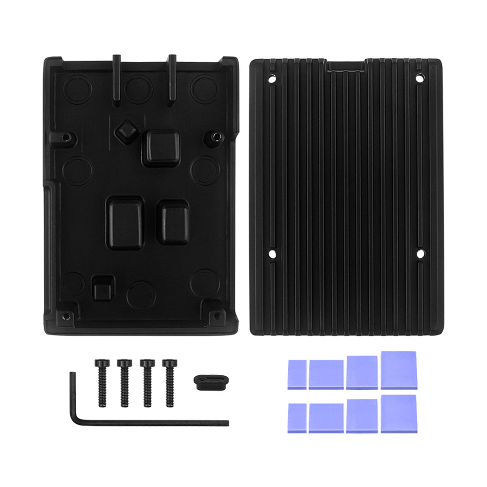 Jkung Aluminum Motherboard Heatsink Case for Raspberry Pi 5 Heavy Duty ...