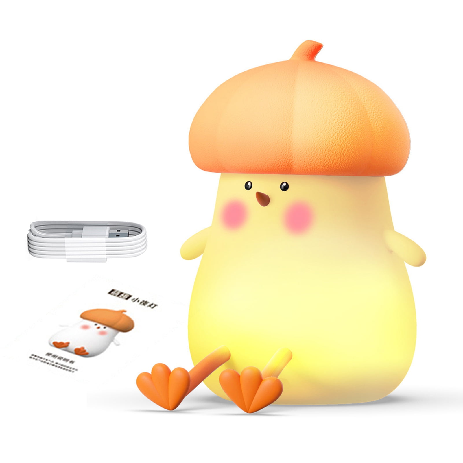 Jkung Animal Chick Night Light Nursery Lamp Touch Control Soft Glow Eye ...