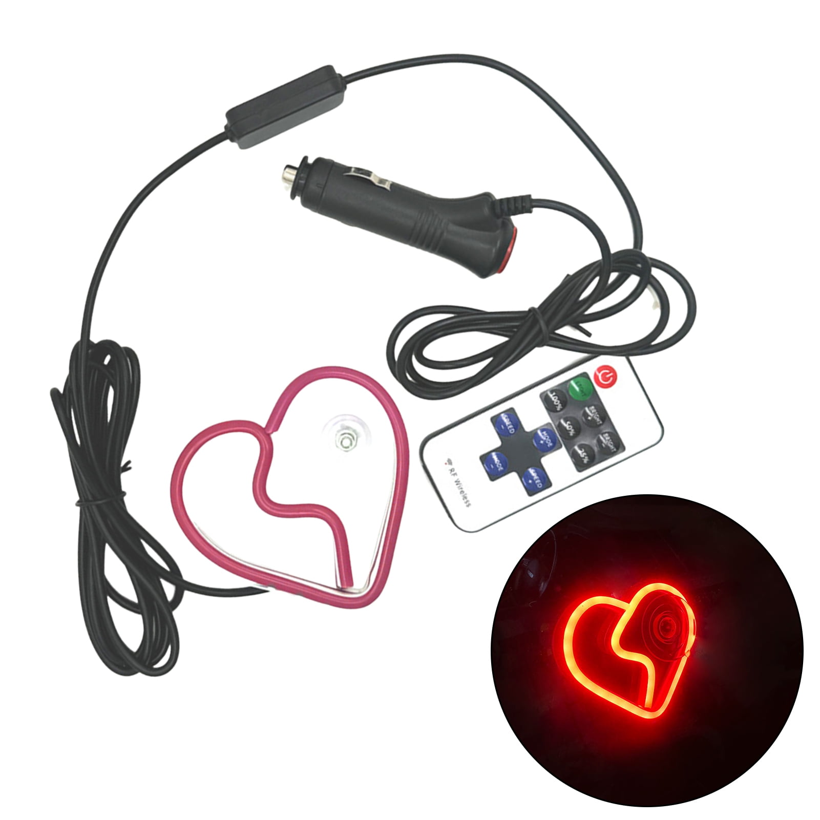 Jkung Car Lighting LED Neon Light with Remote Control Multiple Lighting ...