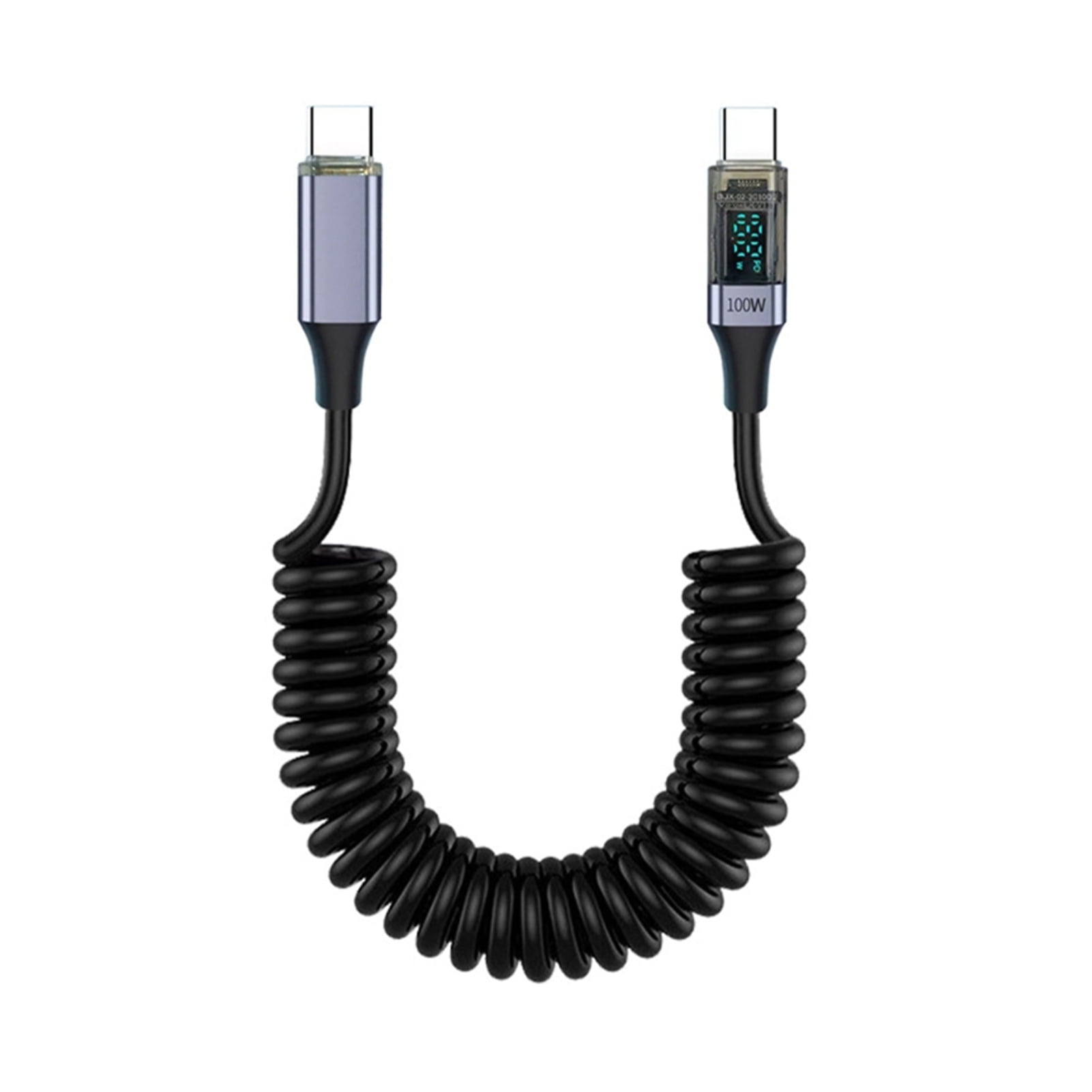 Jkung Charging Cord Spring Retractable Design 480Mbps High Speed PD100W ...