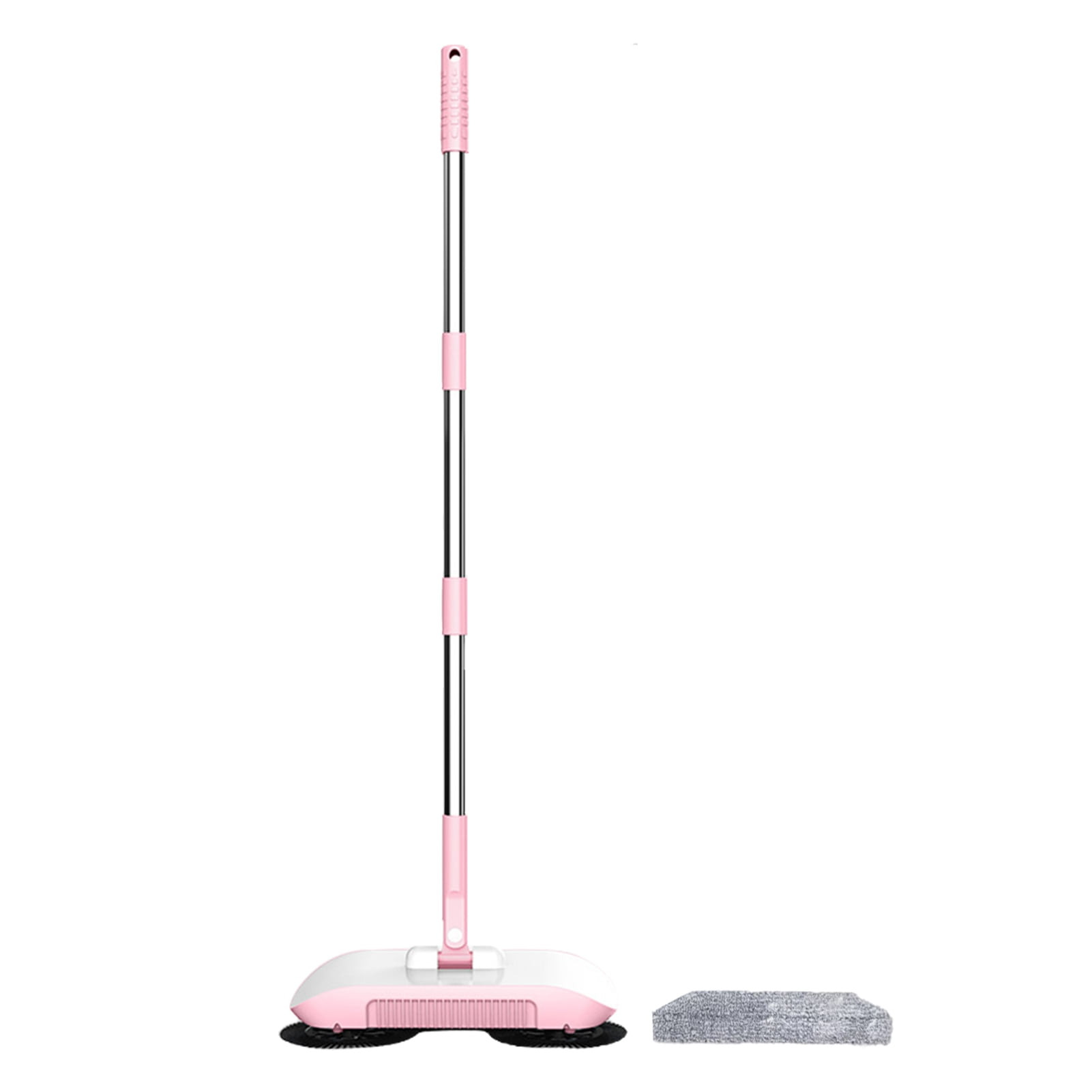 Jkung Hand Push Sweeper with 1/2/3 Cloth Ends Long Rod Dry/Wet Cleaning ...