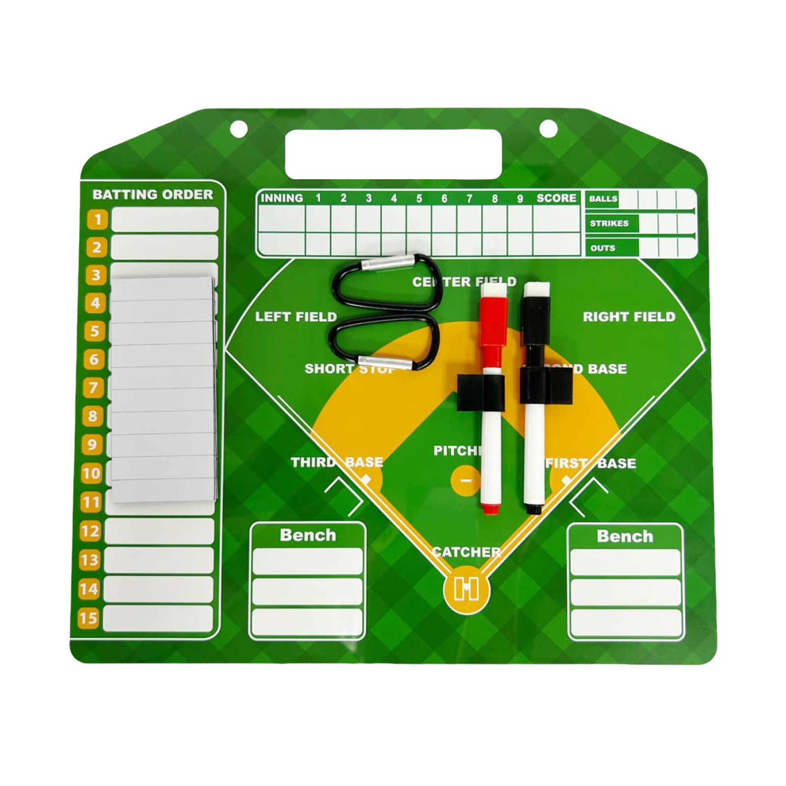 Jkung Magnetic Baseball Lineup Board for Dugout Double-Sided Baseball ...