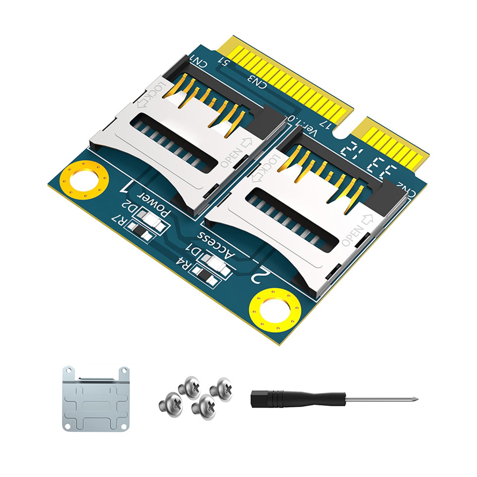 Jkung Mini PCI-E Adapter Card with LED Indicator Driver-Free Universal ...