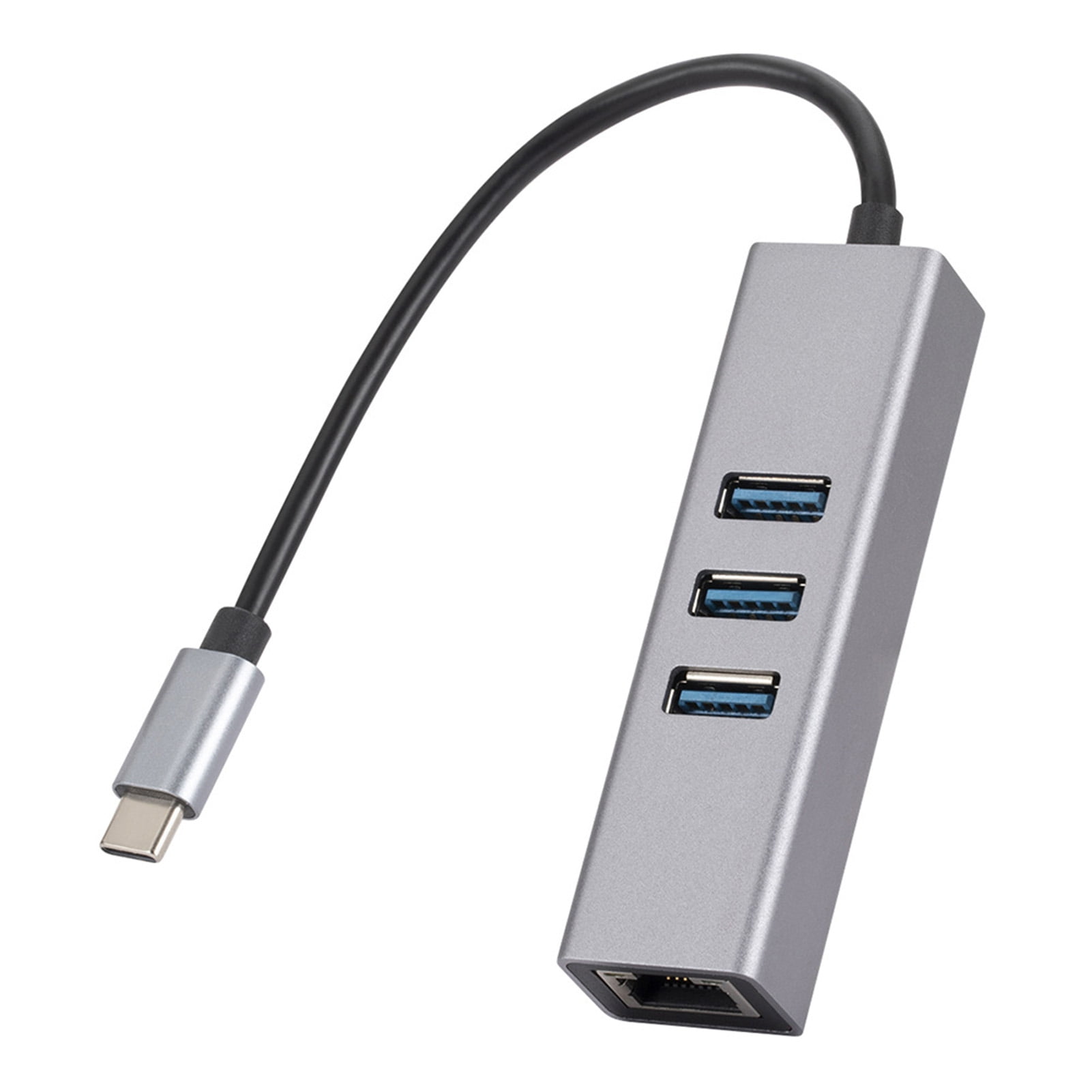 Jkung Network Adapter-4‑in‑1 Multiport Hub, Gigabit Ethernet, Plug‑and ...