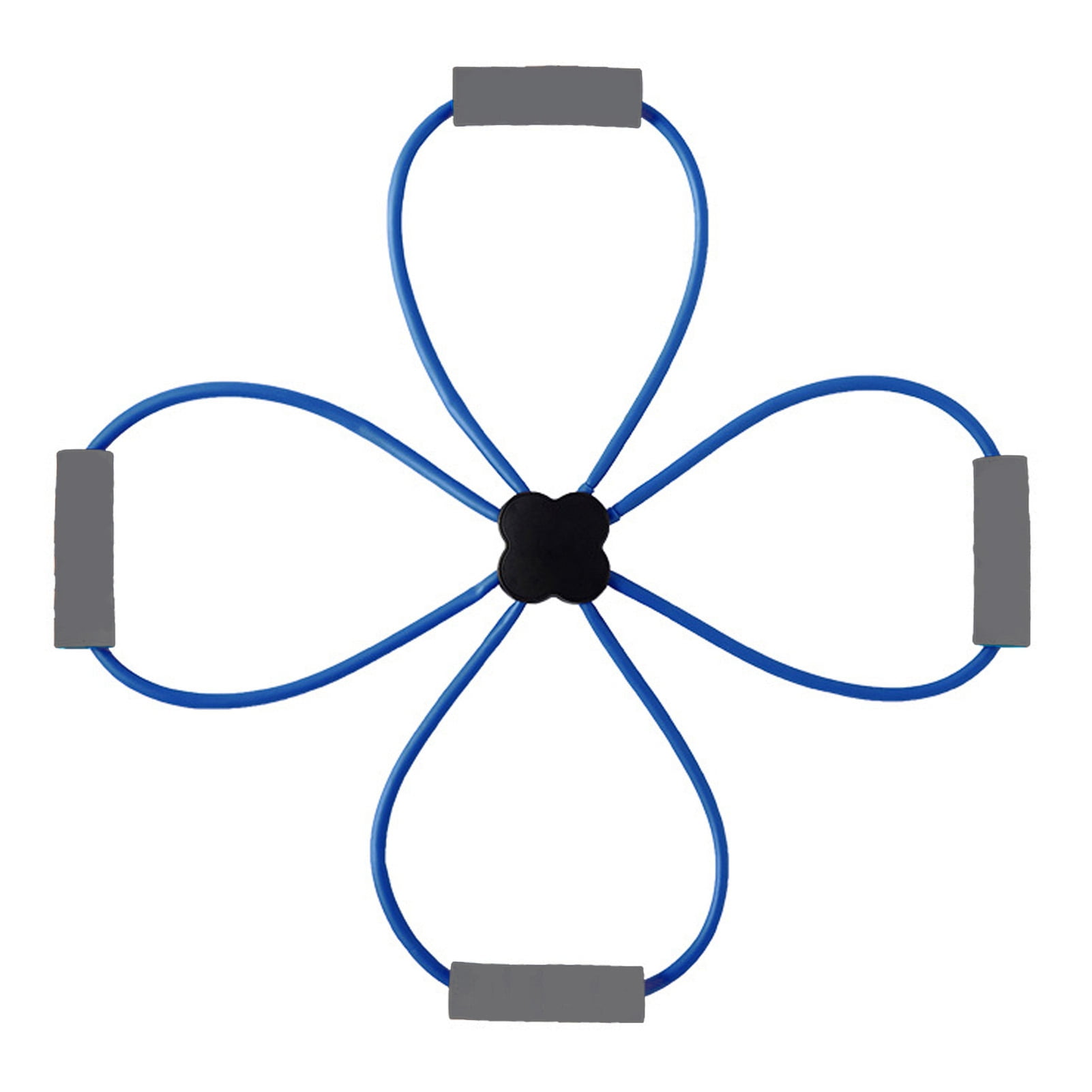 Jkung Pilates Resistance Band with 4 Loop Grips Chest Expander ...