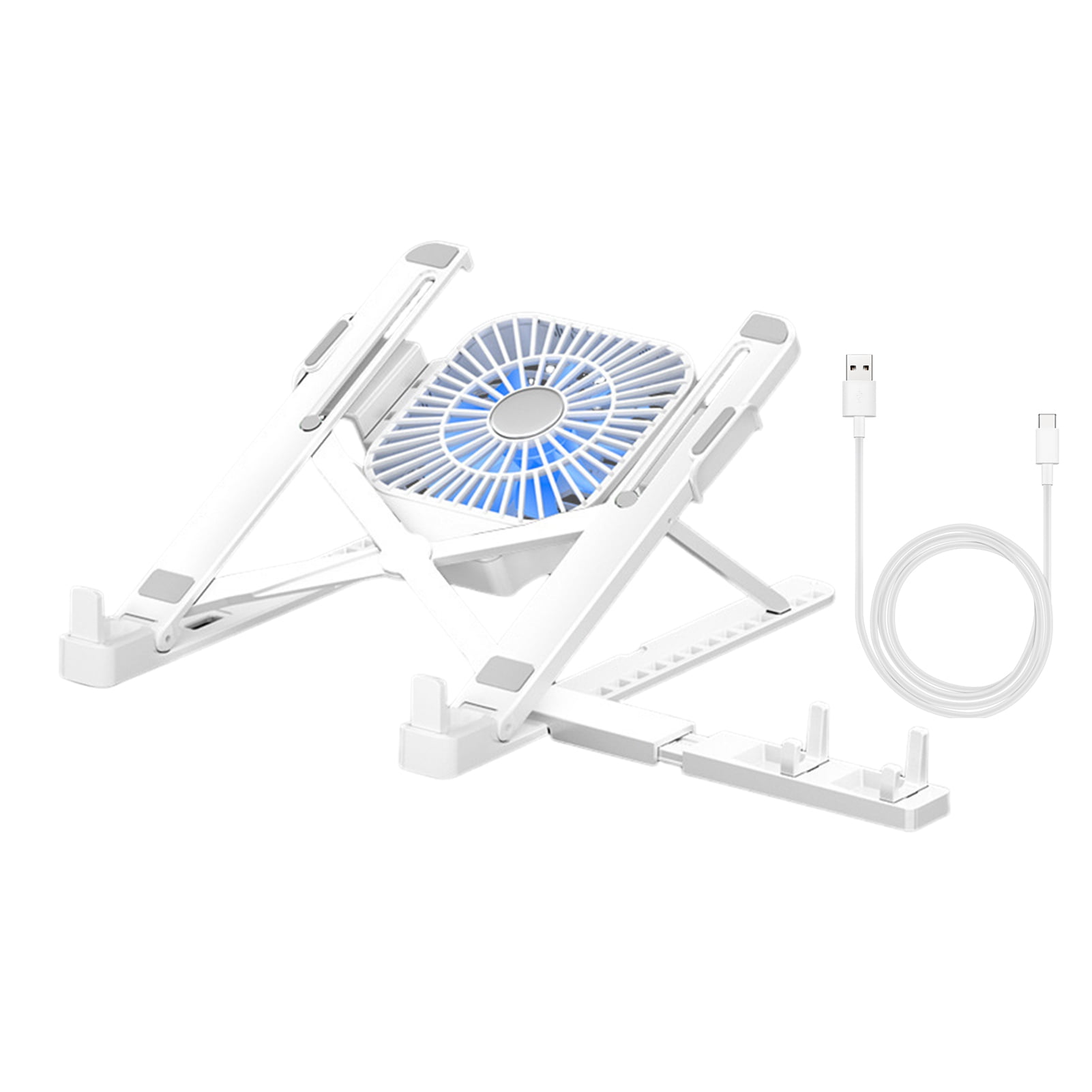 Jkung Portable Ergonomic Laptop Stand with Cooling Fan High Stability ...