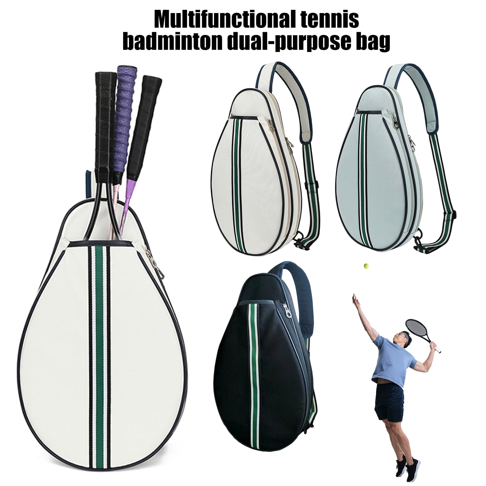 Jkung Tennis Bag Large Capacity Tennis Sling Backpack Waterproof ...
