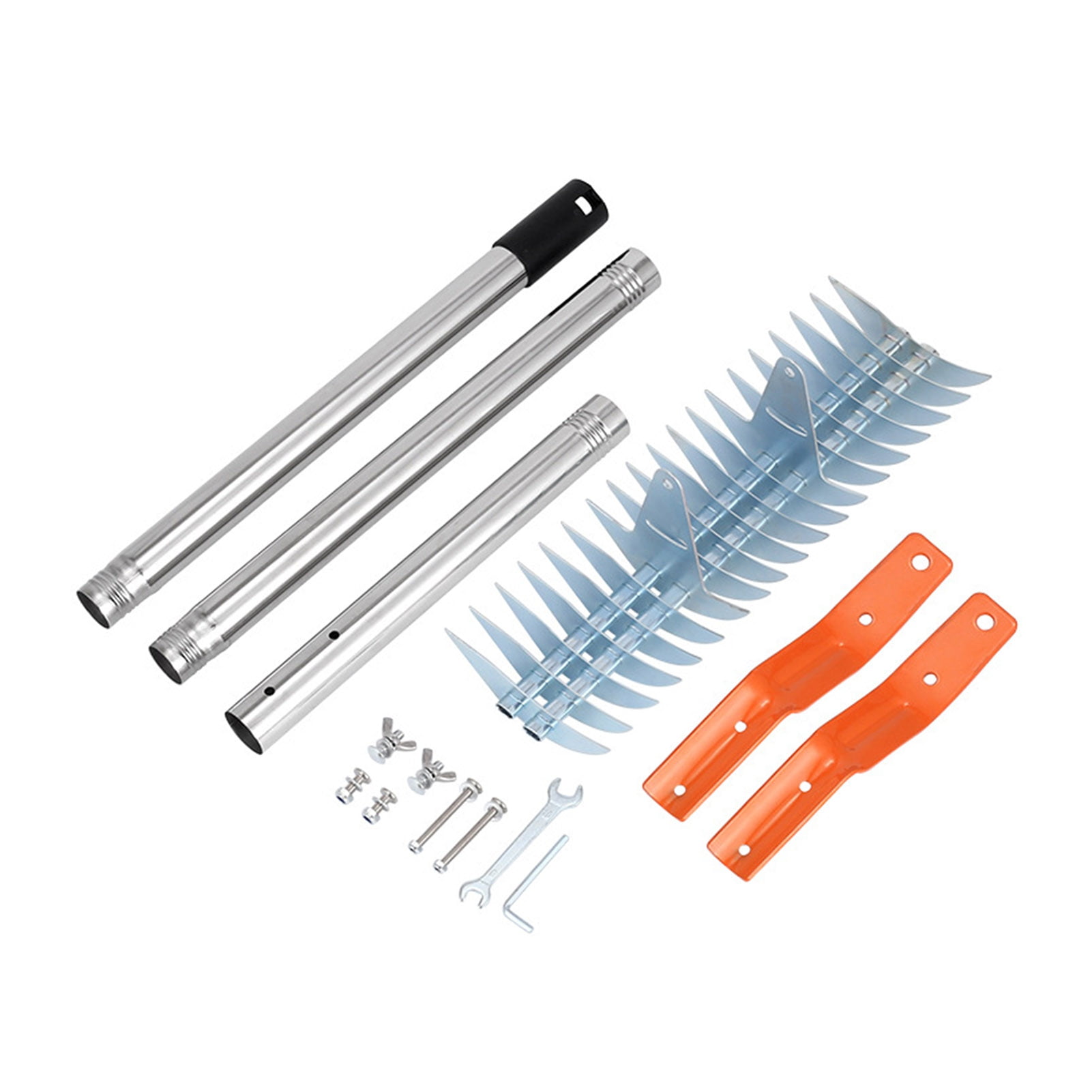 Jkung Thatch Rake Lawn Dead Grass Cleaning Rake with Adjustable Steel ...