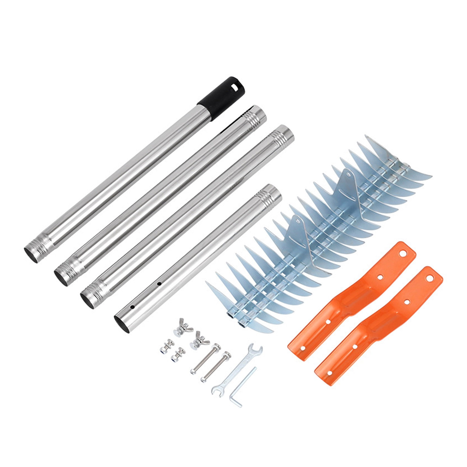 Jkung Thatch Rake Lawn Dead Grass Cleaning Rake with Adjustable Steel ...