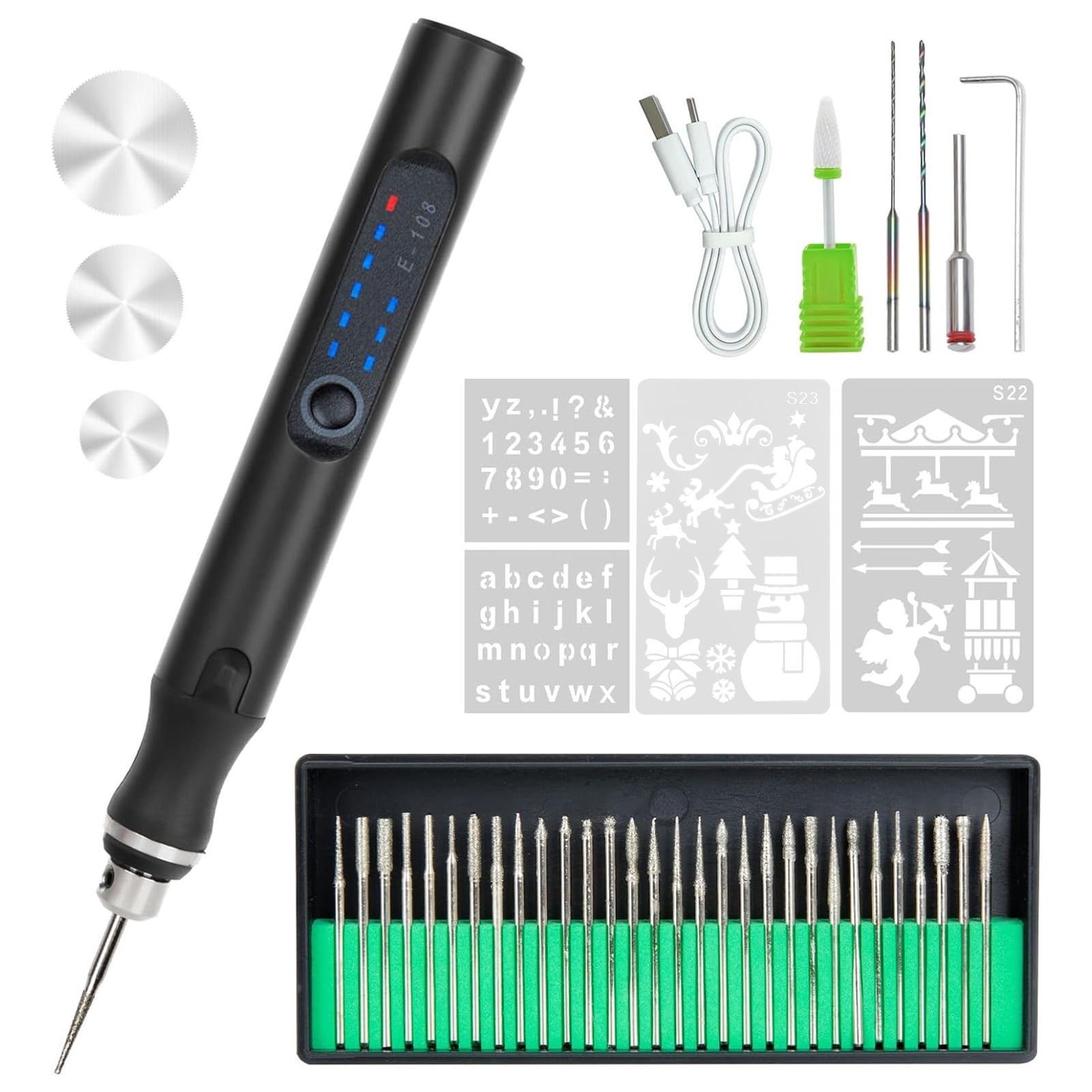 Jkung USB Rechargeable Engraving Pen Cordless Mini Electric Engraver ...